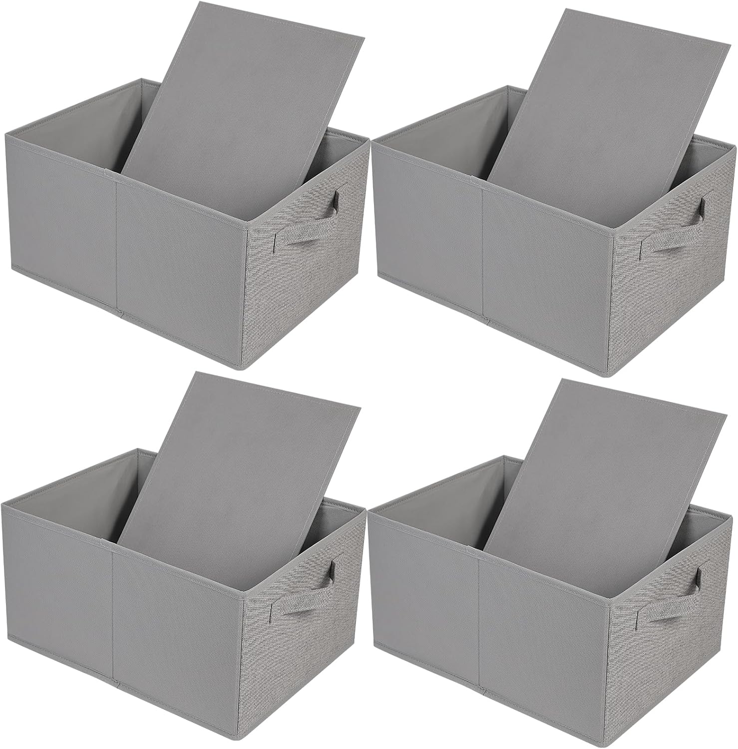 JAKAGO Foldable Wardrobe Storage Boxes 4 Pack, Superior Fabric Wardrobe ...