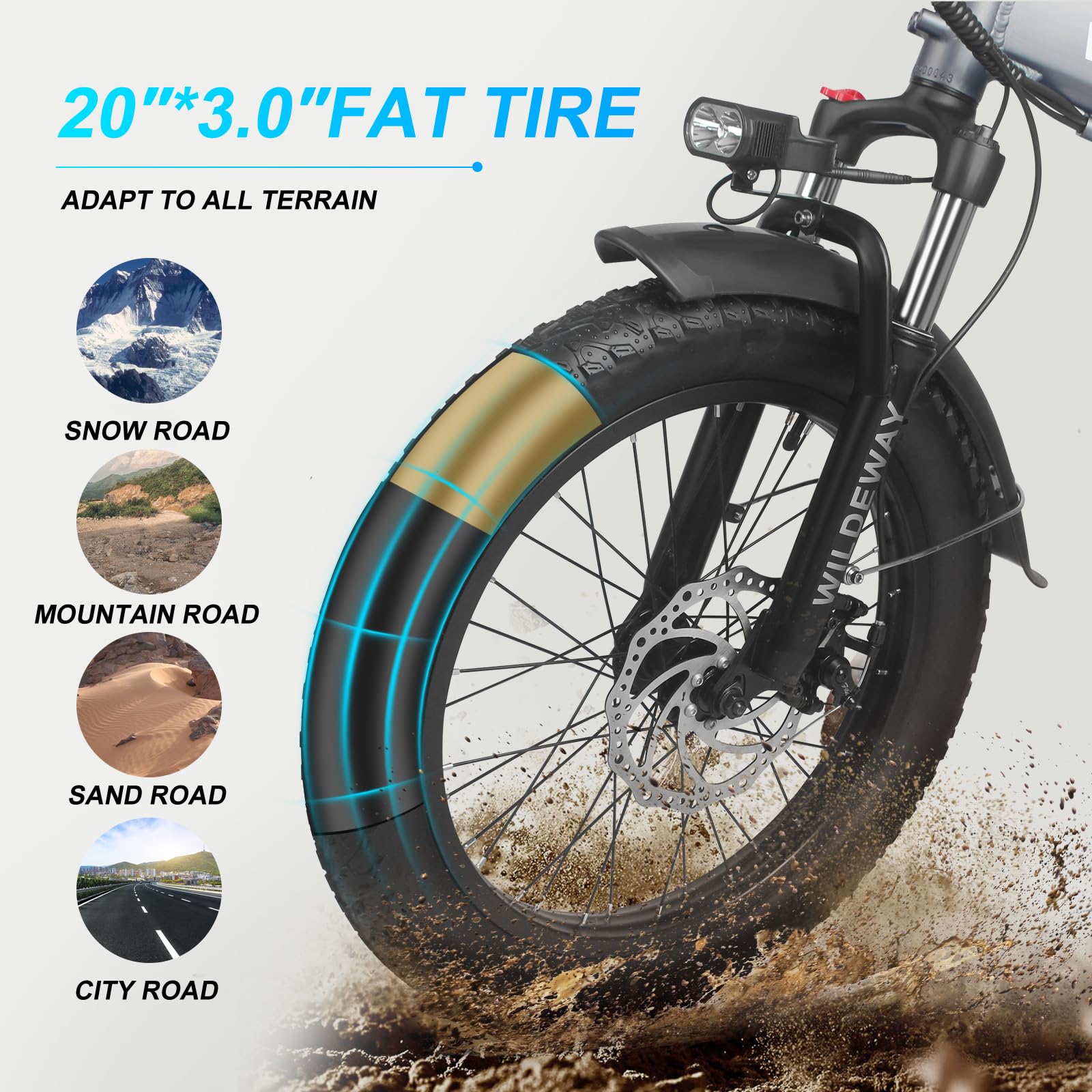 Wildeway Electric Bike 48V 32AH High-Capacity Removable Battery ...