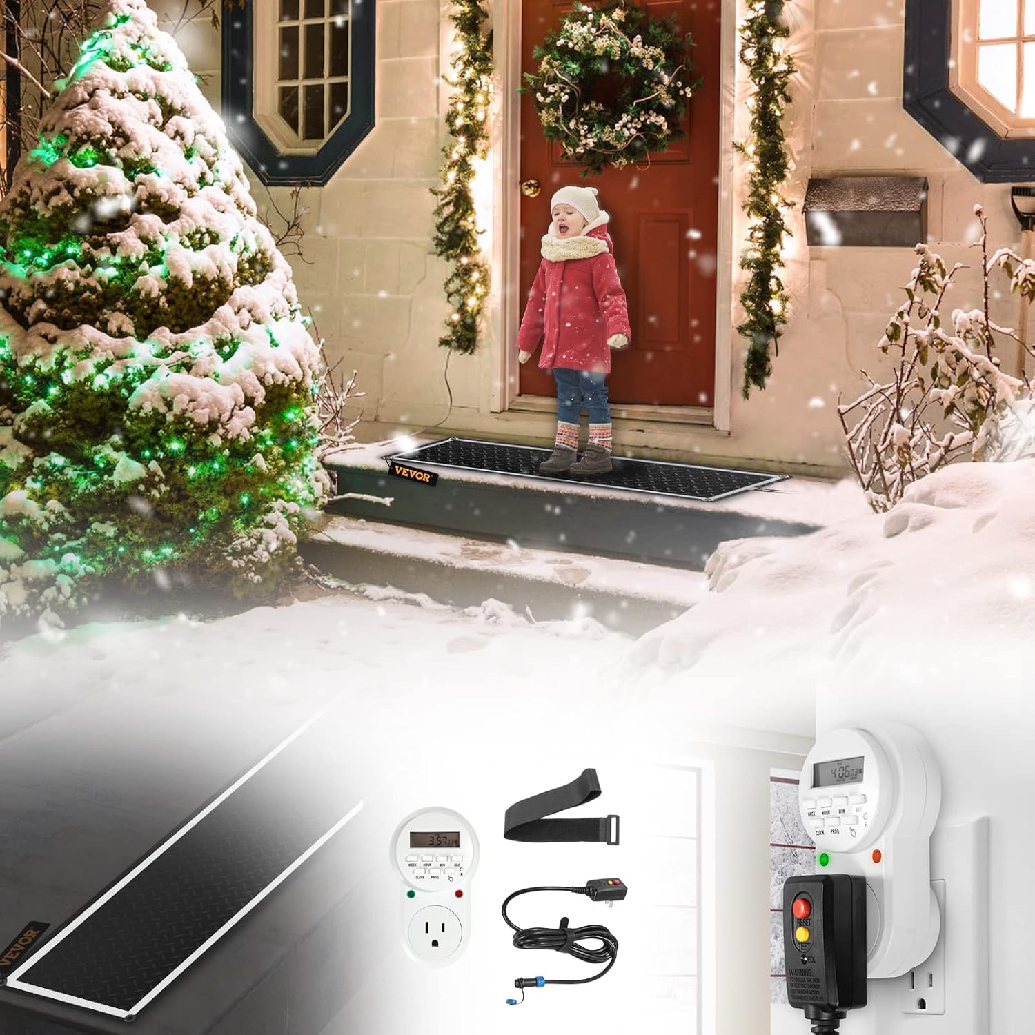 Amazon.com : VEVOR Snow Melting Mat 2023 New, 10 x 48 inch, 3 in/h ...