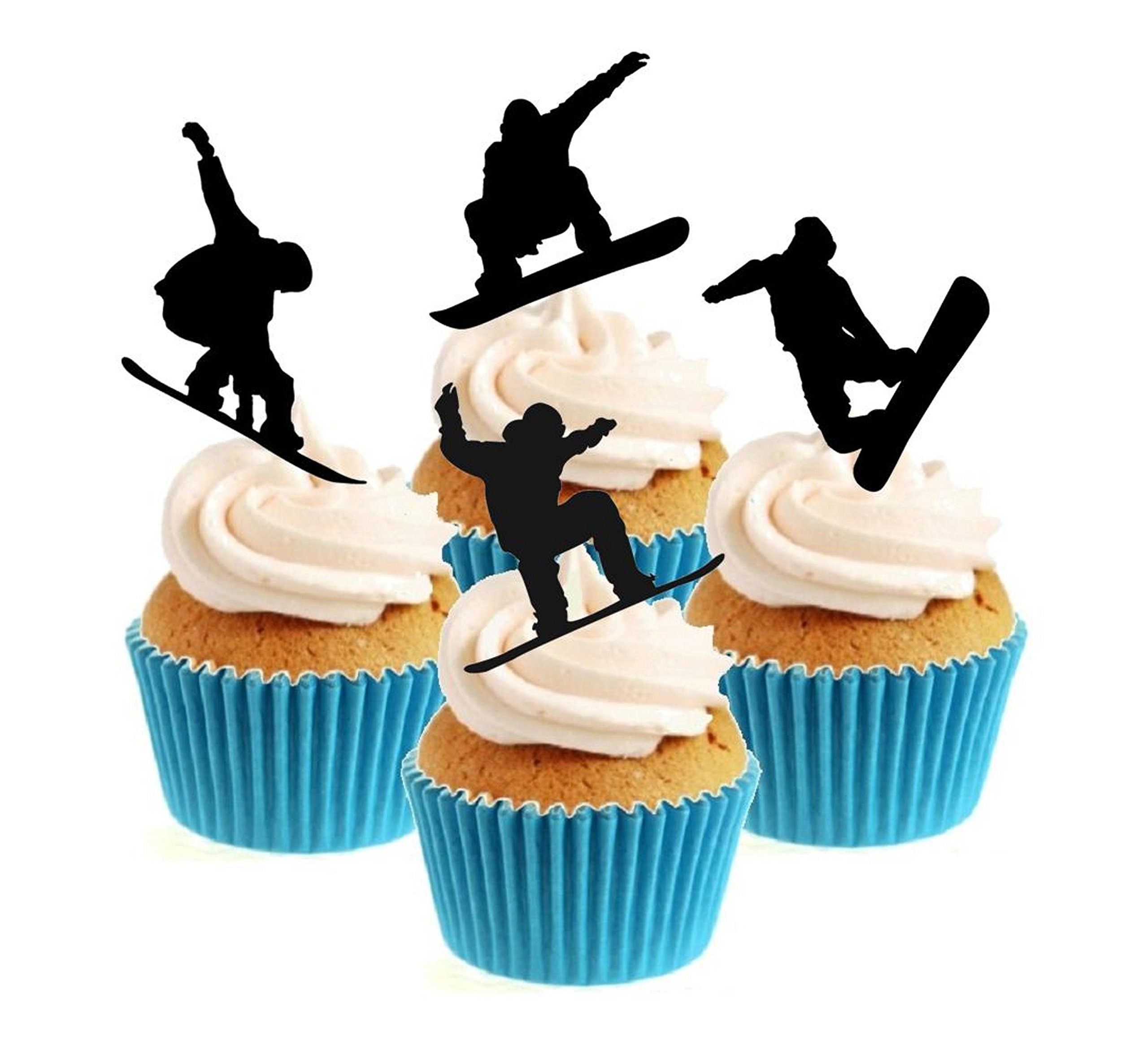 Sprinkles & Toppers Ltd Snowboarding Silhouette Collection Edible Stand ...