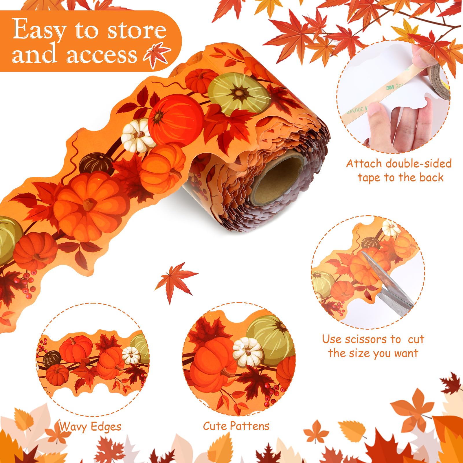 Snapklik.com : Cholemy 65.6 Ft Bulletin Board Borders Fall Bulletin ...