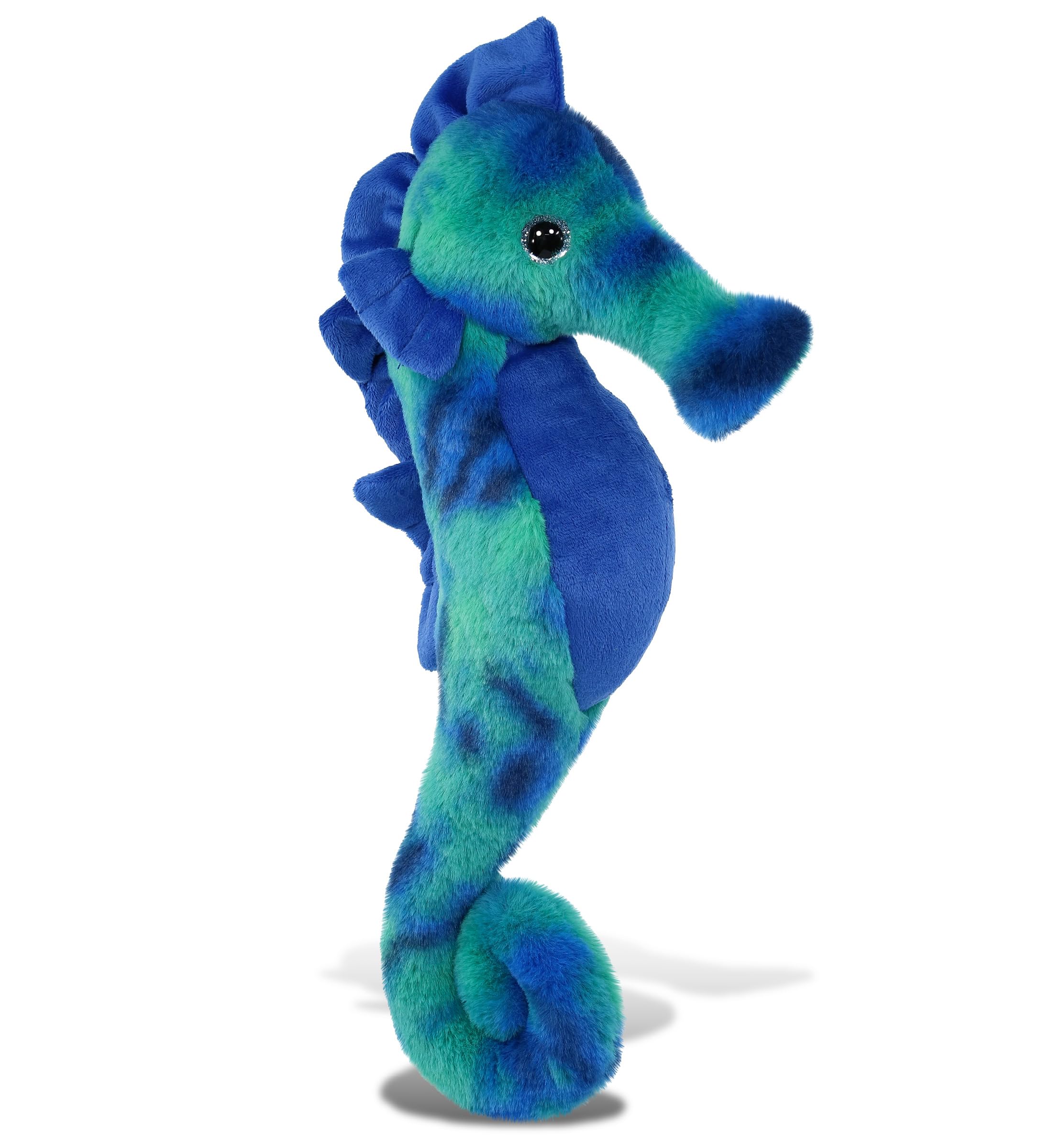 Amazon.com: DolliBu Blue Tie-Dye Seahorse Super Soft Stuffed Animal ...