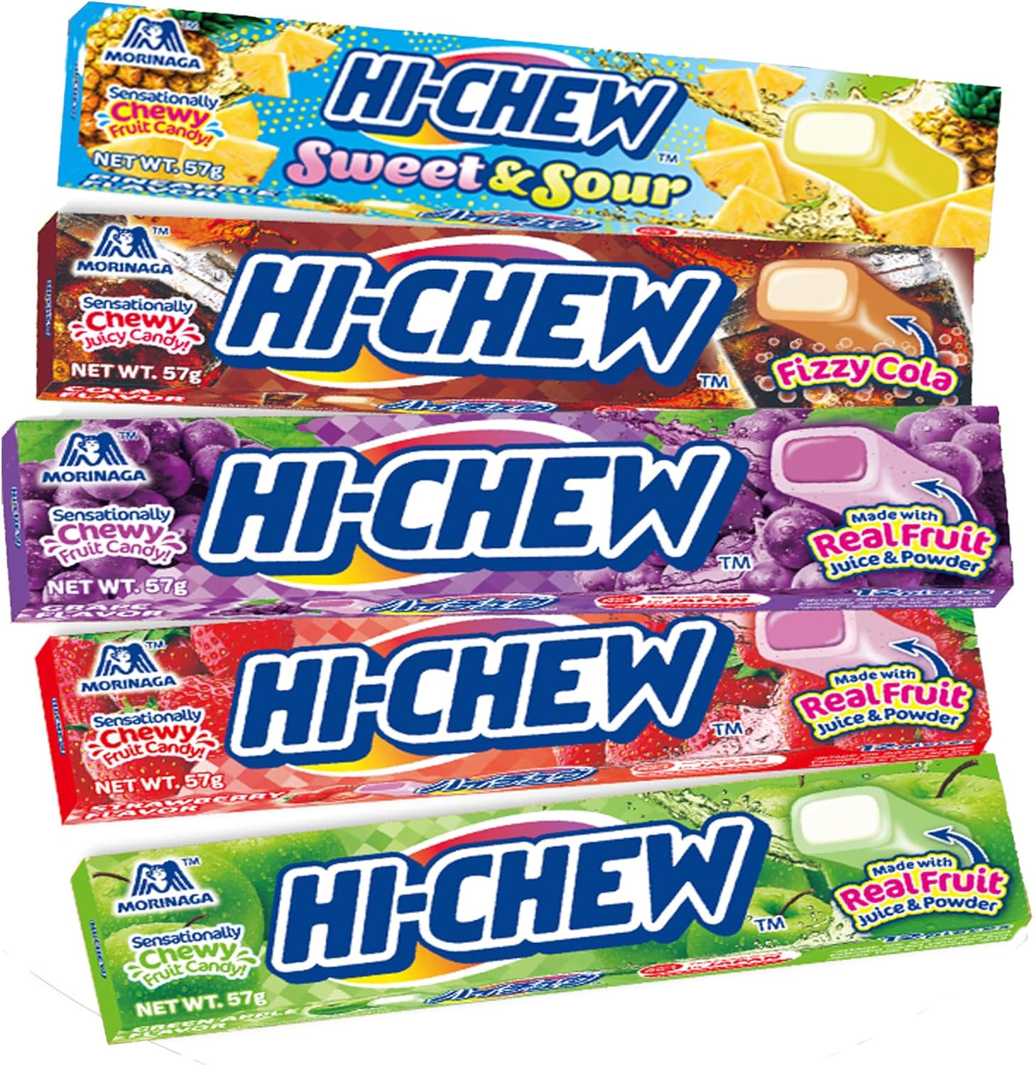 Hi Chew Japanese Candy Variety Pack (5 Assorted Flavours) | Sweet & Sour (Pineapple), Grape ...