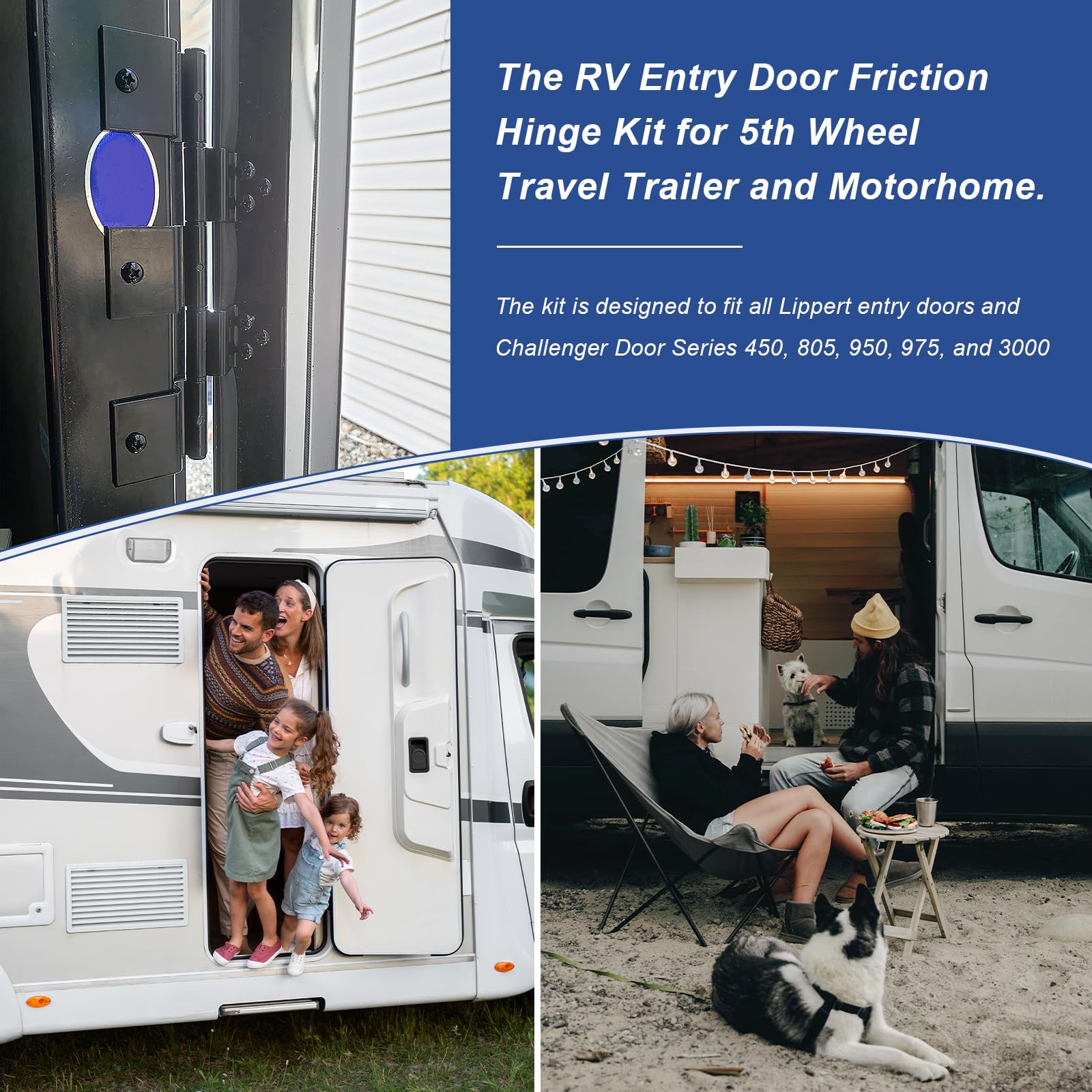 Snapklik.com : RV Entry Door Friction Hinge Kit For 5th Wheel