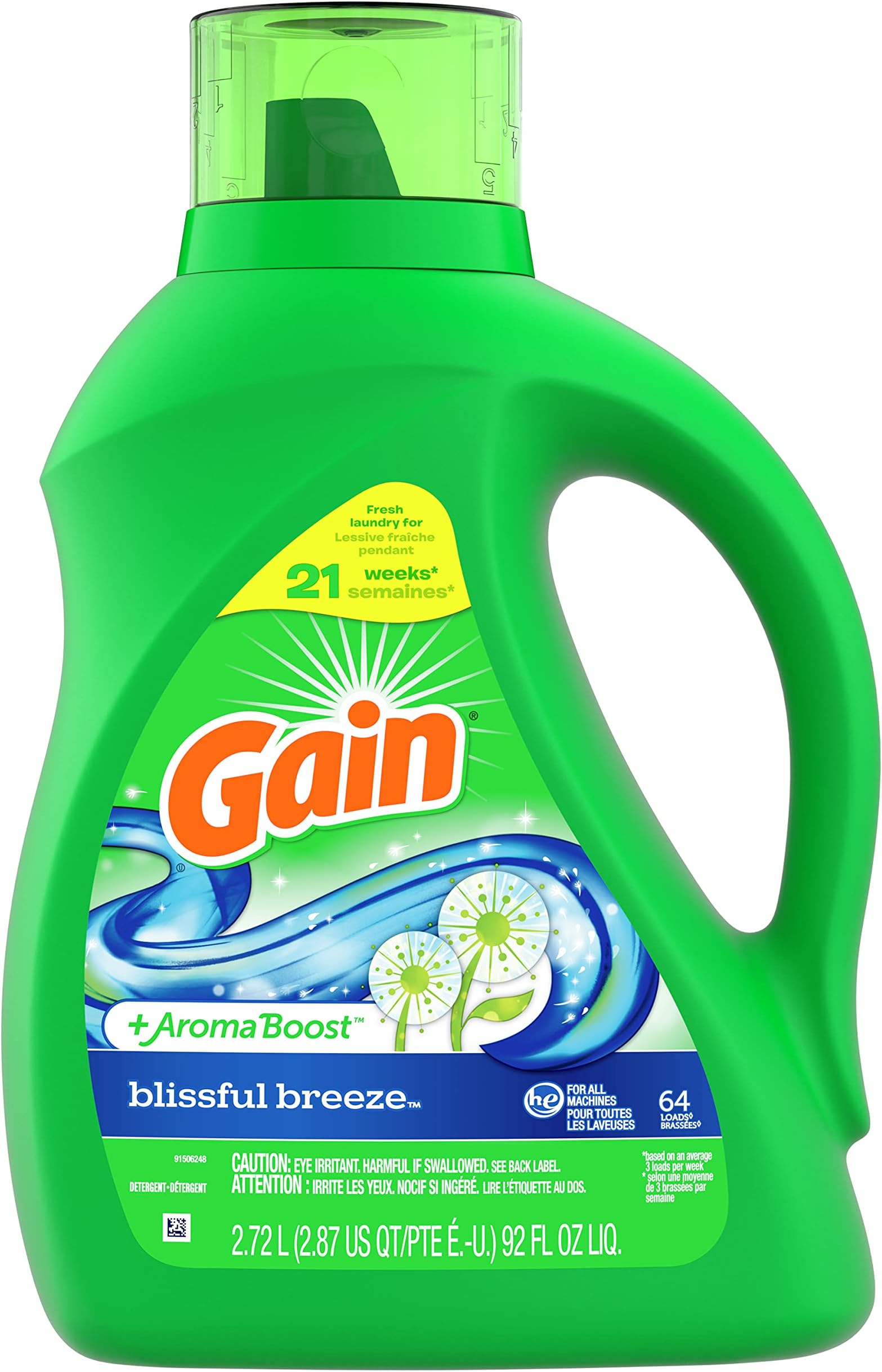 Amazon.com: Gain + Aroma Boost Liquid Laundry Detergent, Hawaiian Aloha ...
