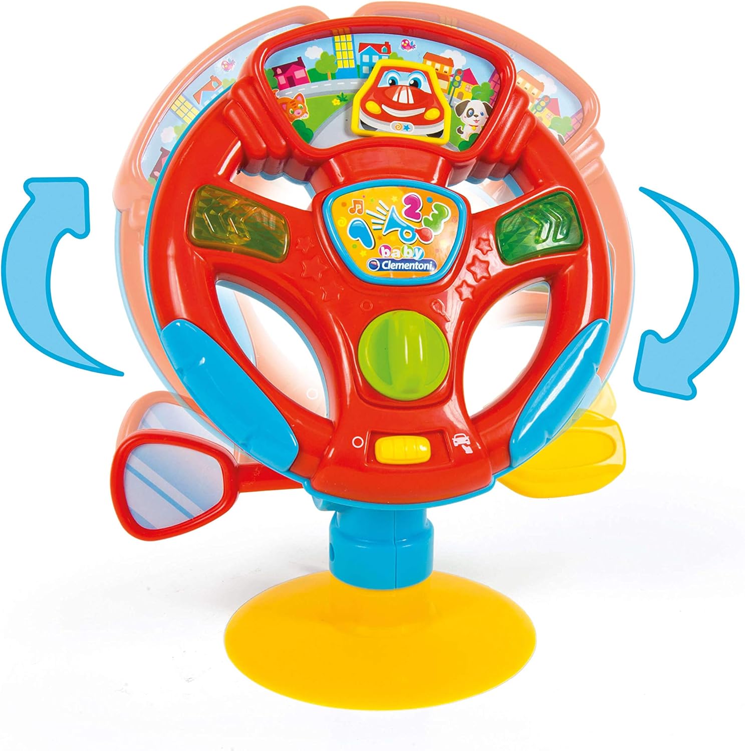 Clementoni 17241 Clementoni-17241-Baby Steering Wheel, Multi-Colour ...