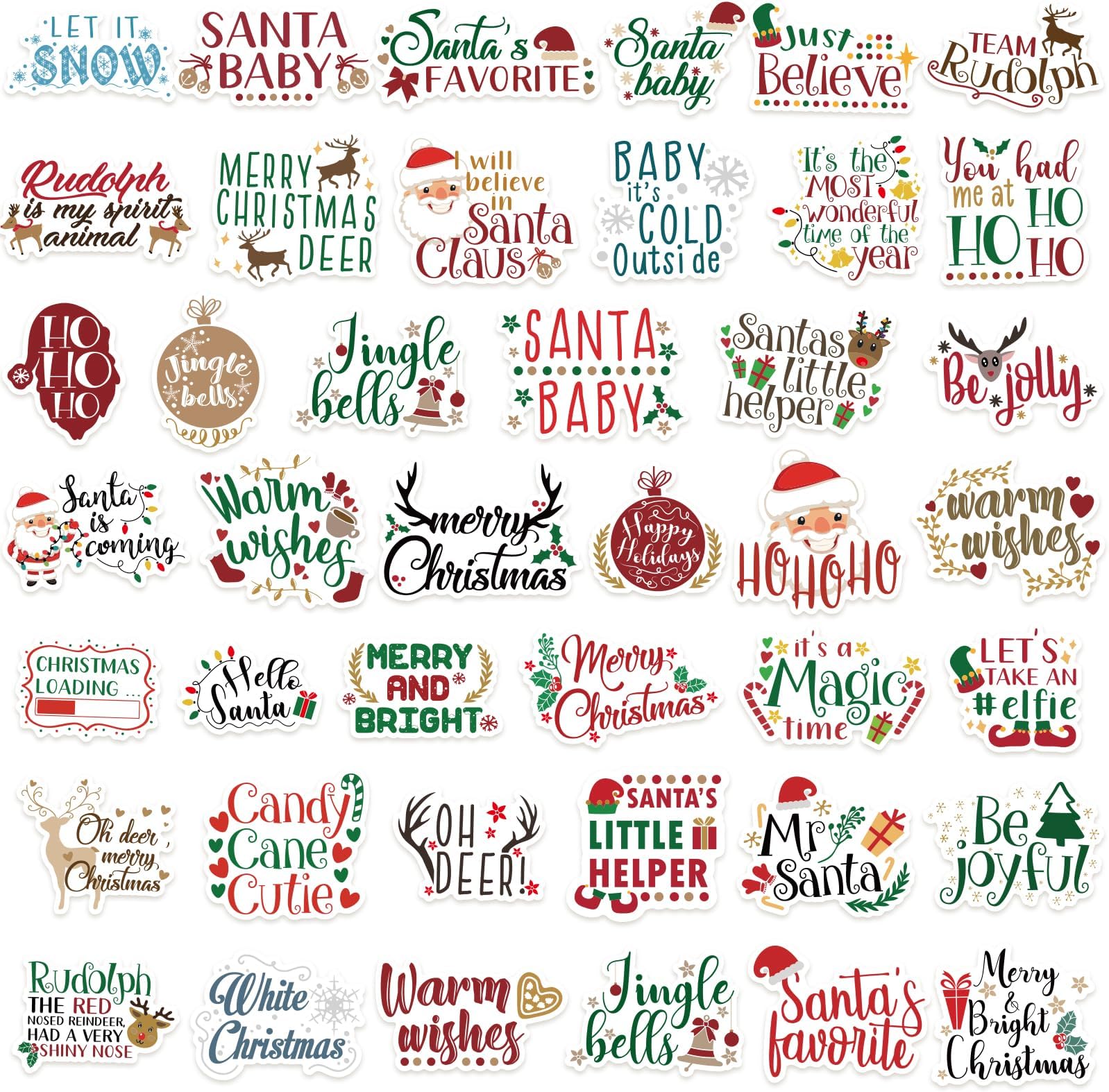 Amazon.com: Christmas Inspirational Vinyl Stickers Merry Christmas ...