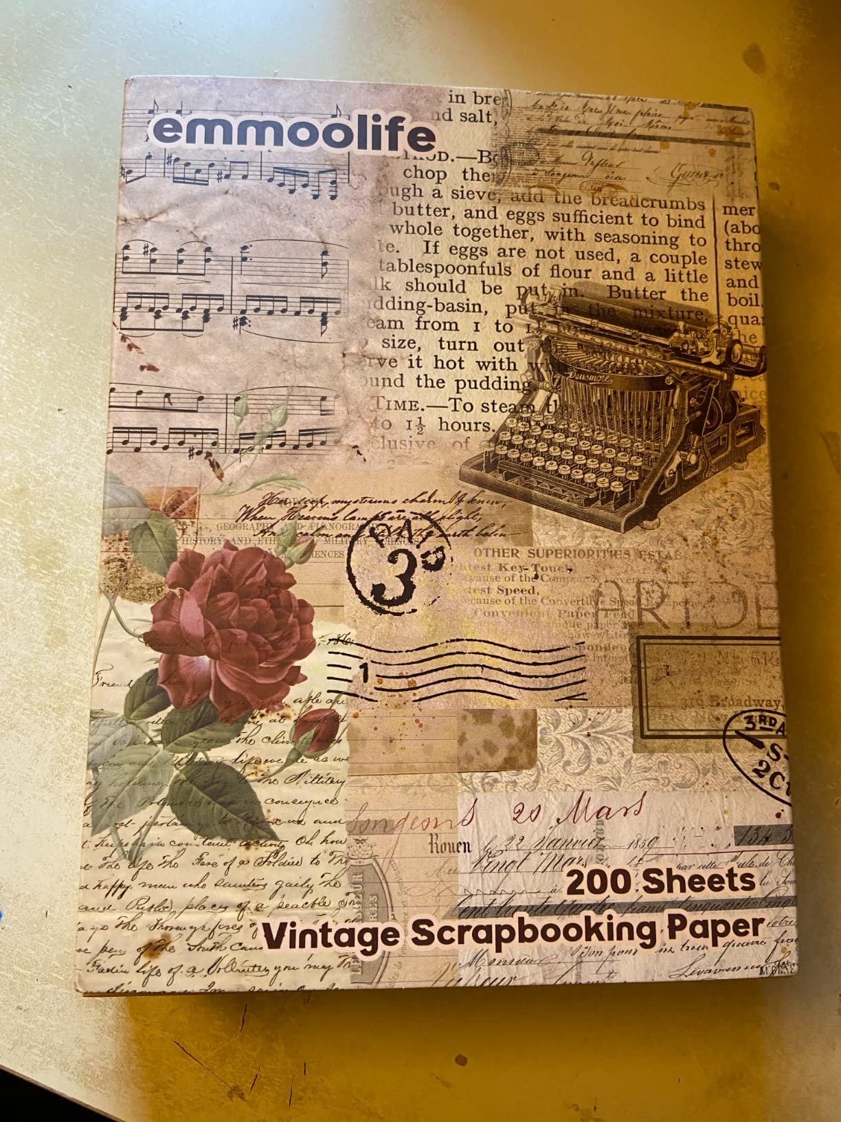 $3/mo - Finance 200 Sheets Scrapbook Paper, Vintage Journaling ...