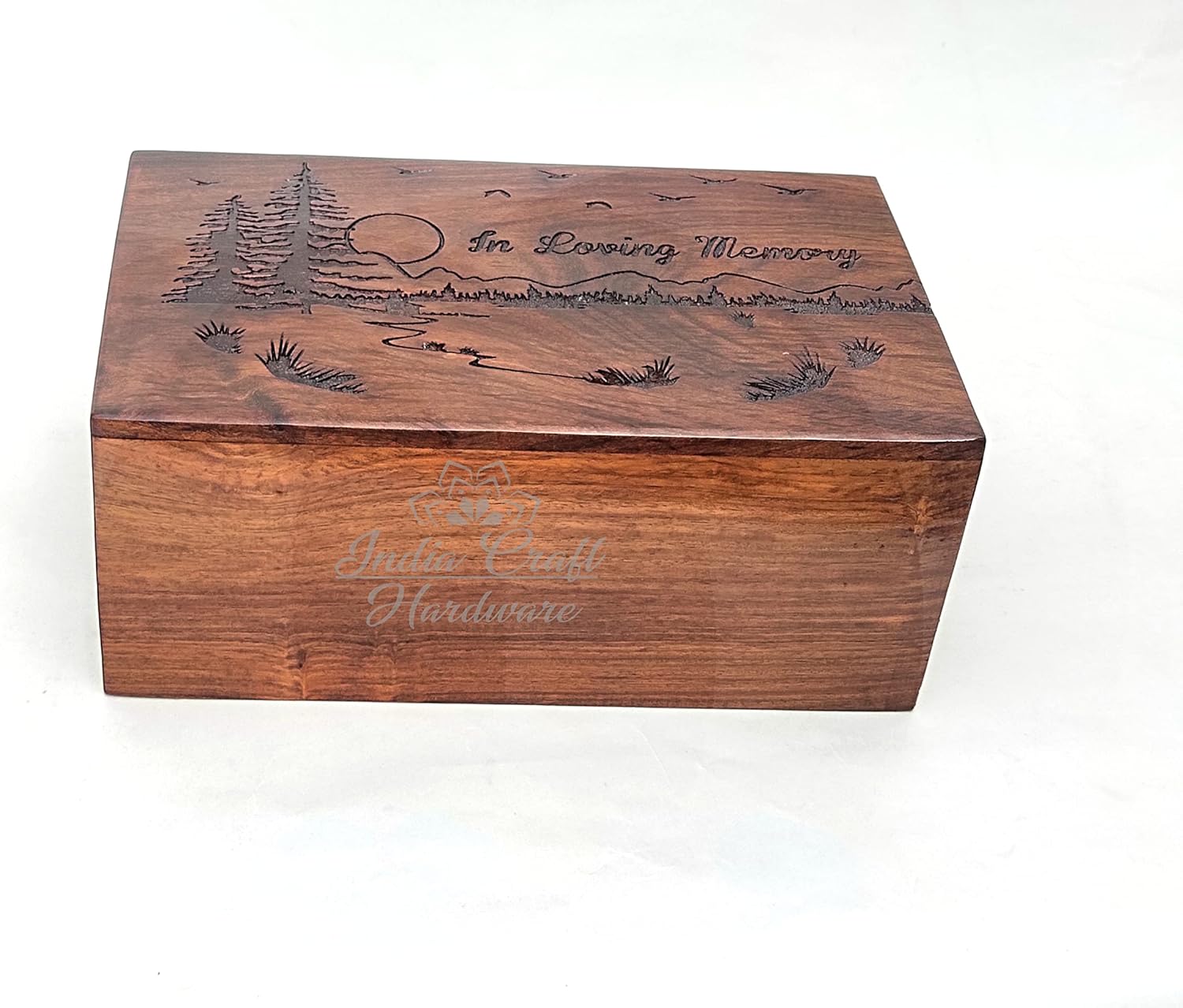Amazon.com: Wooden Cremation Urn Box - Affordable Urn for Ashes ...