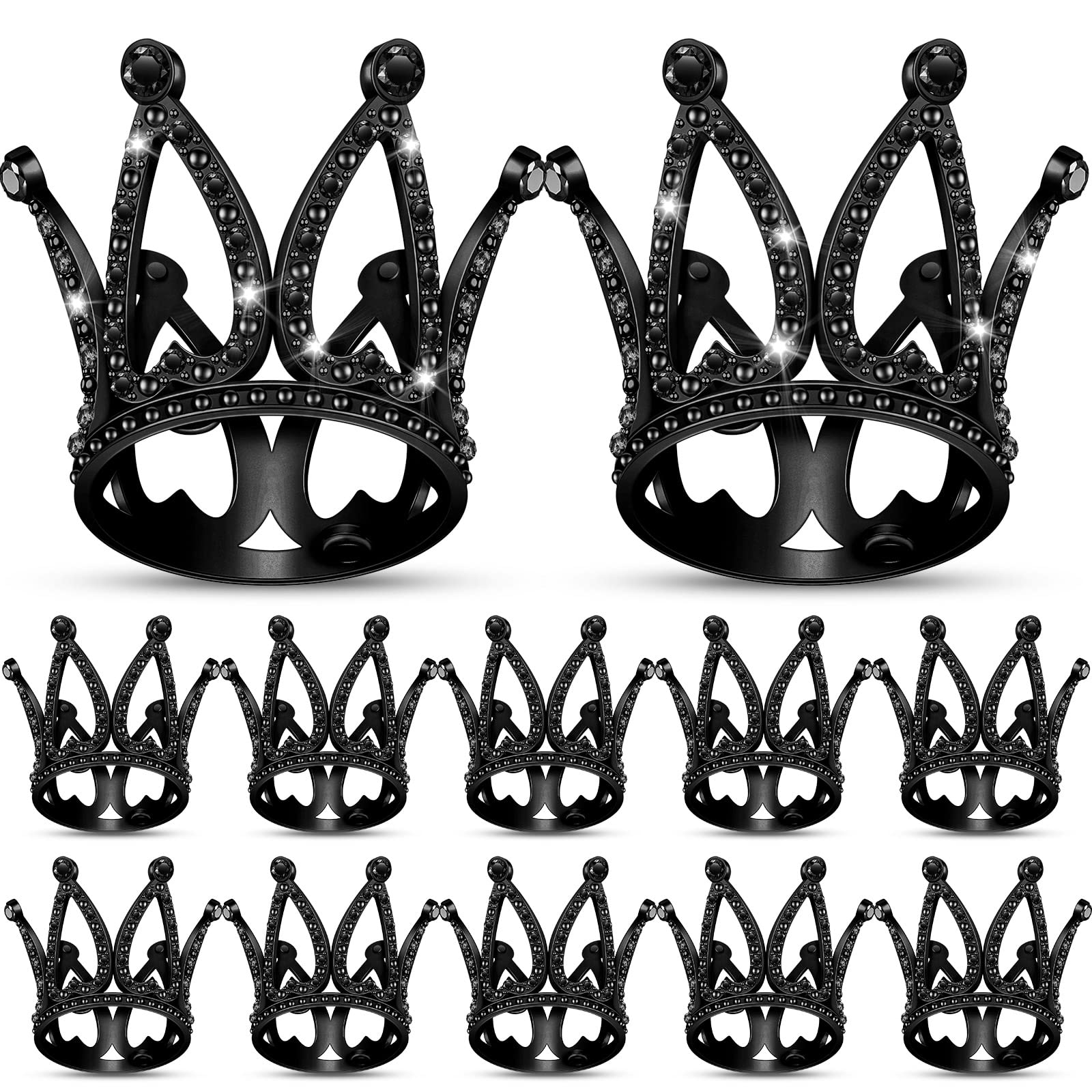 Amazon.com: 12 Pieces Crown Cake Topper Mini Baby Crown Tiny Queen ...