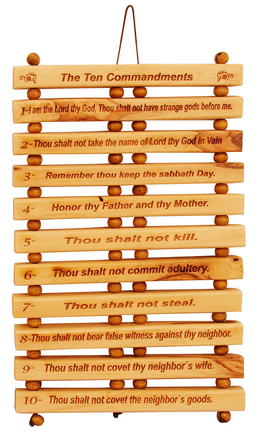 Buy Engraving of The Ten Commandments - Catholic Version - Made in ...