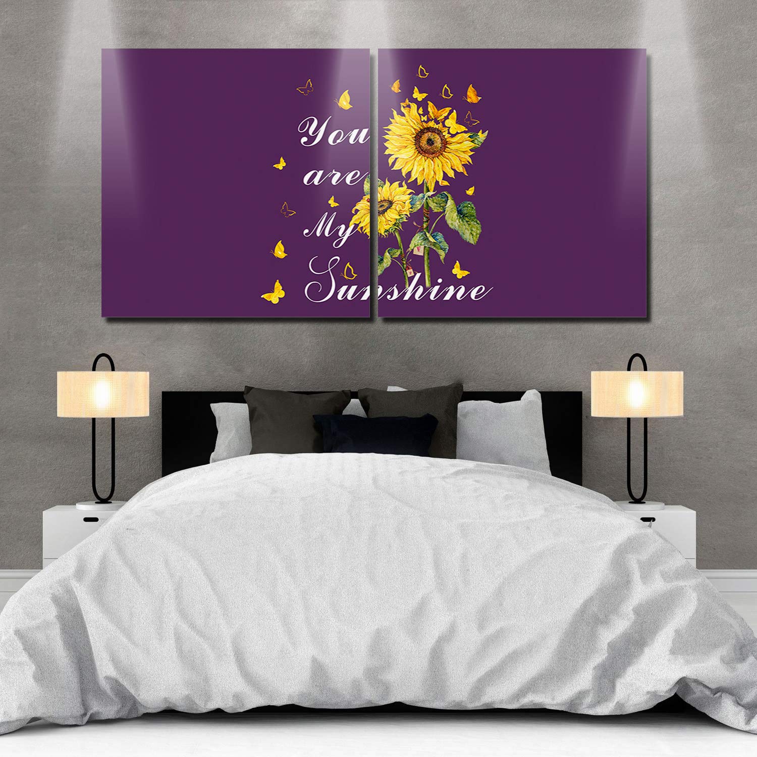 You Are My Sunshine Wall Art Purple