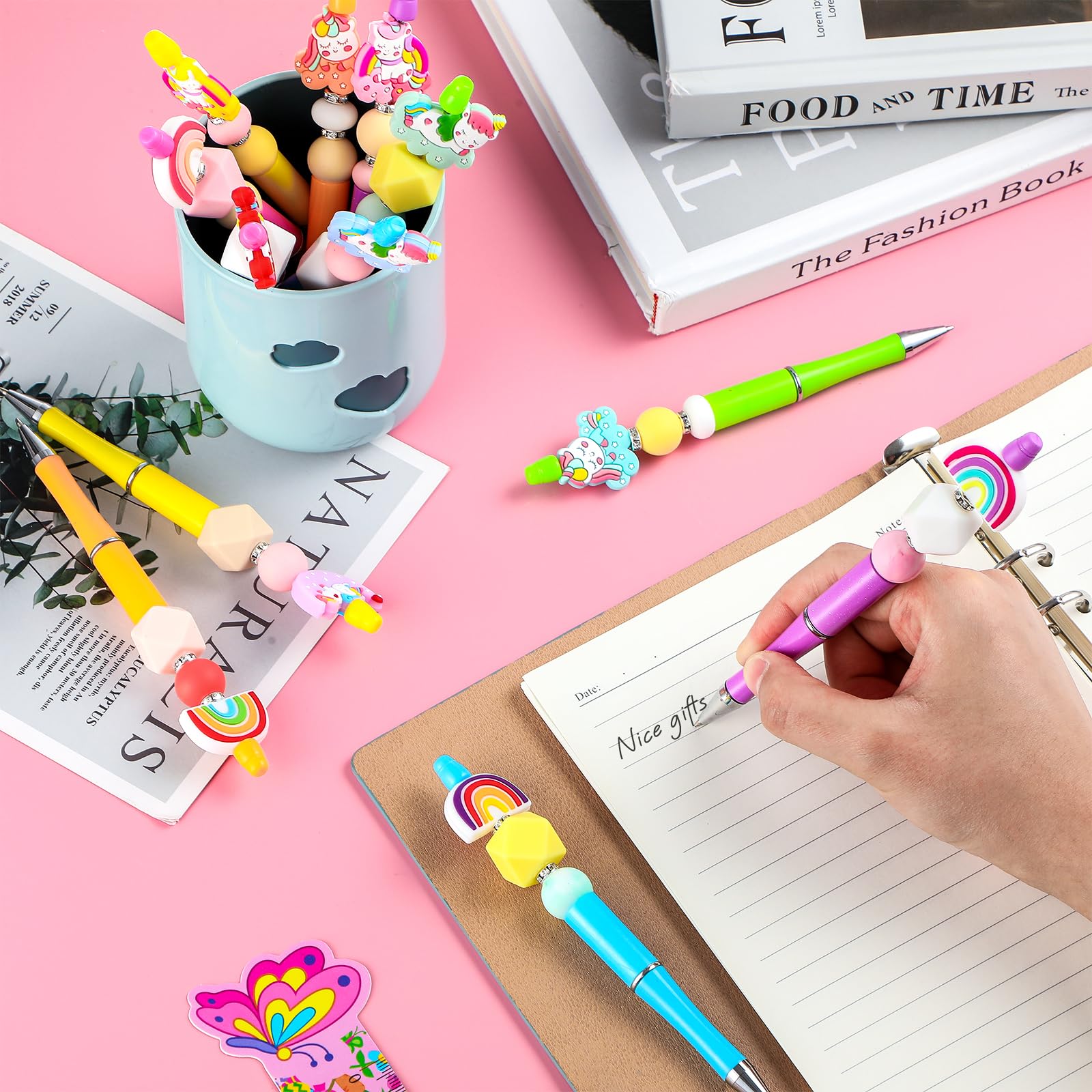 Snapklik.com : Ctosree 12 Set Rainbow Beadable Pens Bulk Plastic ...