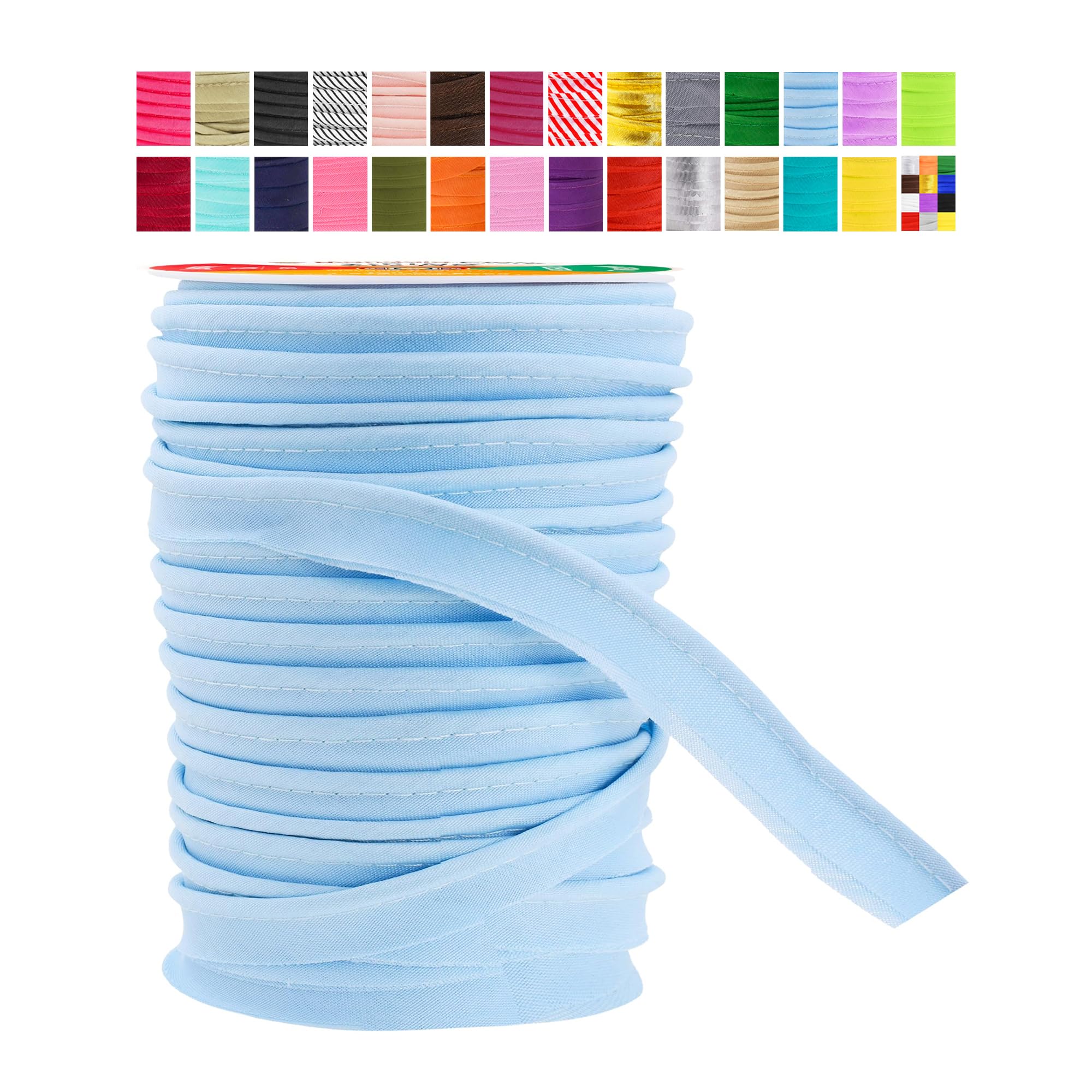 Amazon.com: Mandala Crafts Light Blue Maxi Piping Bias Tape with ...
