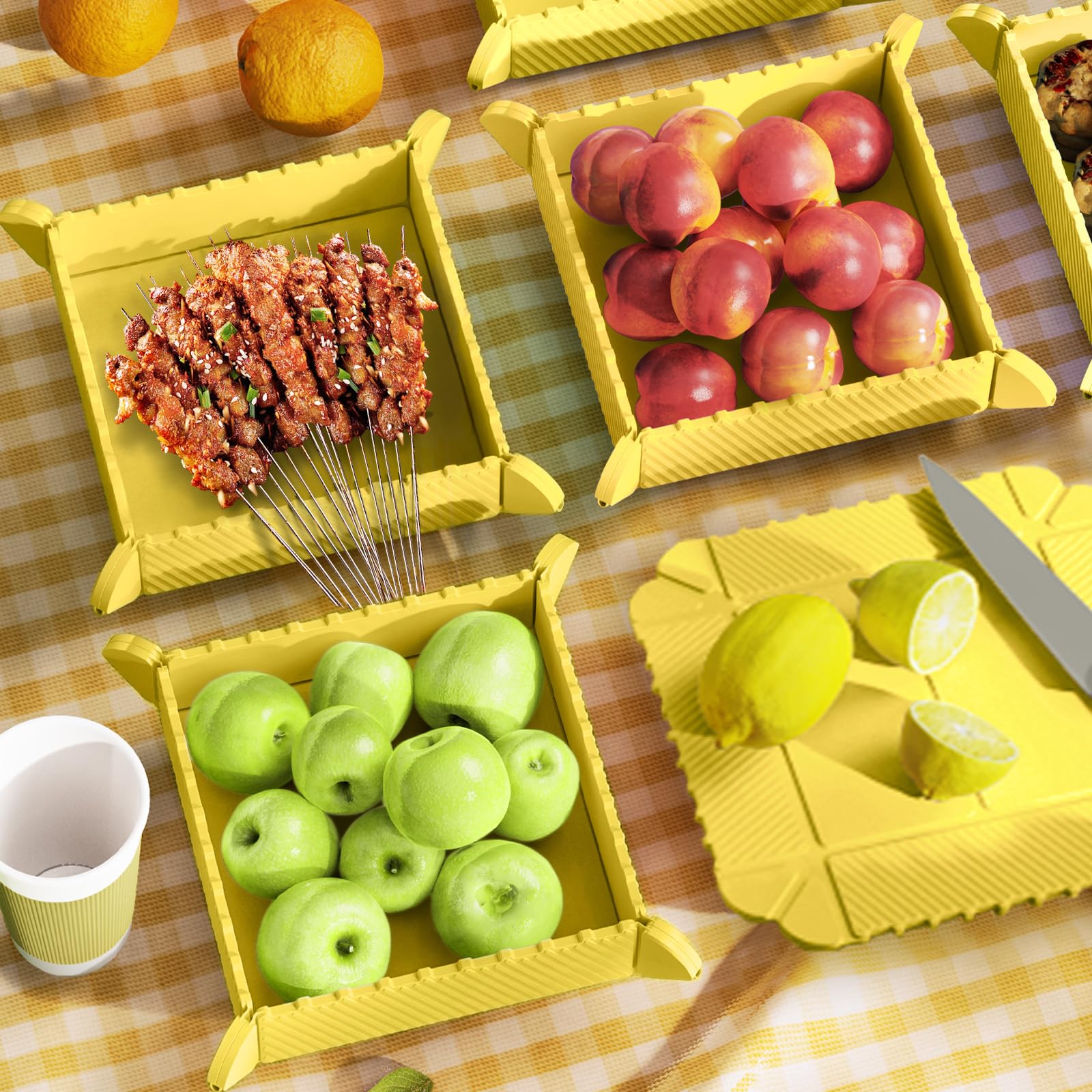 Amazon.com: Fumcsy Collapsible Camping Bowls with Magnet,Reusable ...