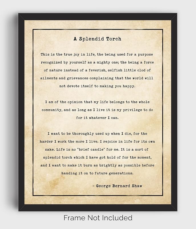 Amazon.com: George Bernard Shaw Inspirational Quote Wall Art Print ...