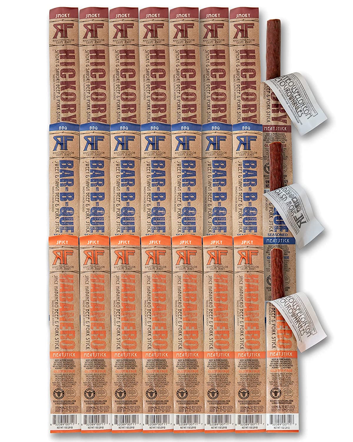 Amazon.com: Righteous Felon Meat Sticks Bundle - Variety Pack - All ...