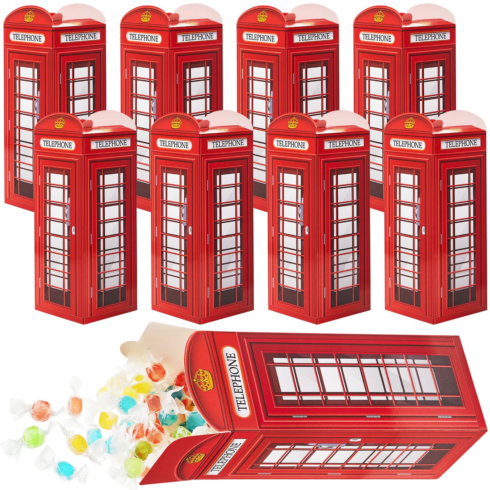 Amazon.com: Chengu British Party Decorations London Phone Booth Box UK ...