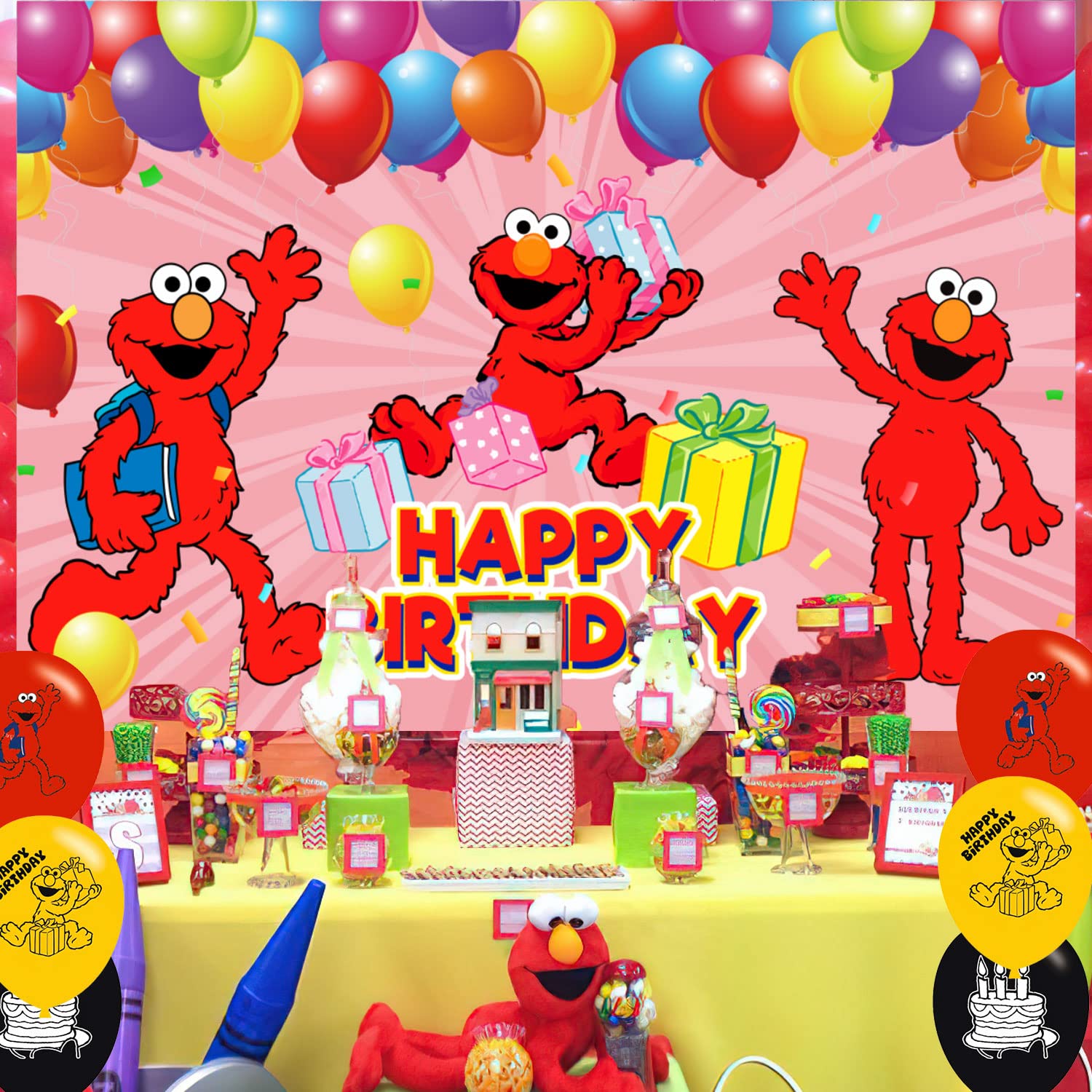 Happy Birthday Elmo Banner Elmo Banner Party Rentals In Colorado
