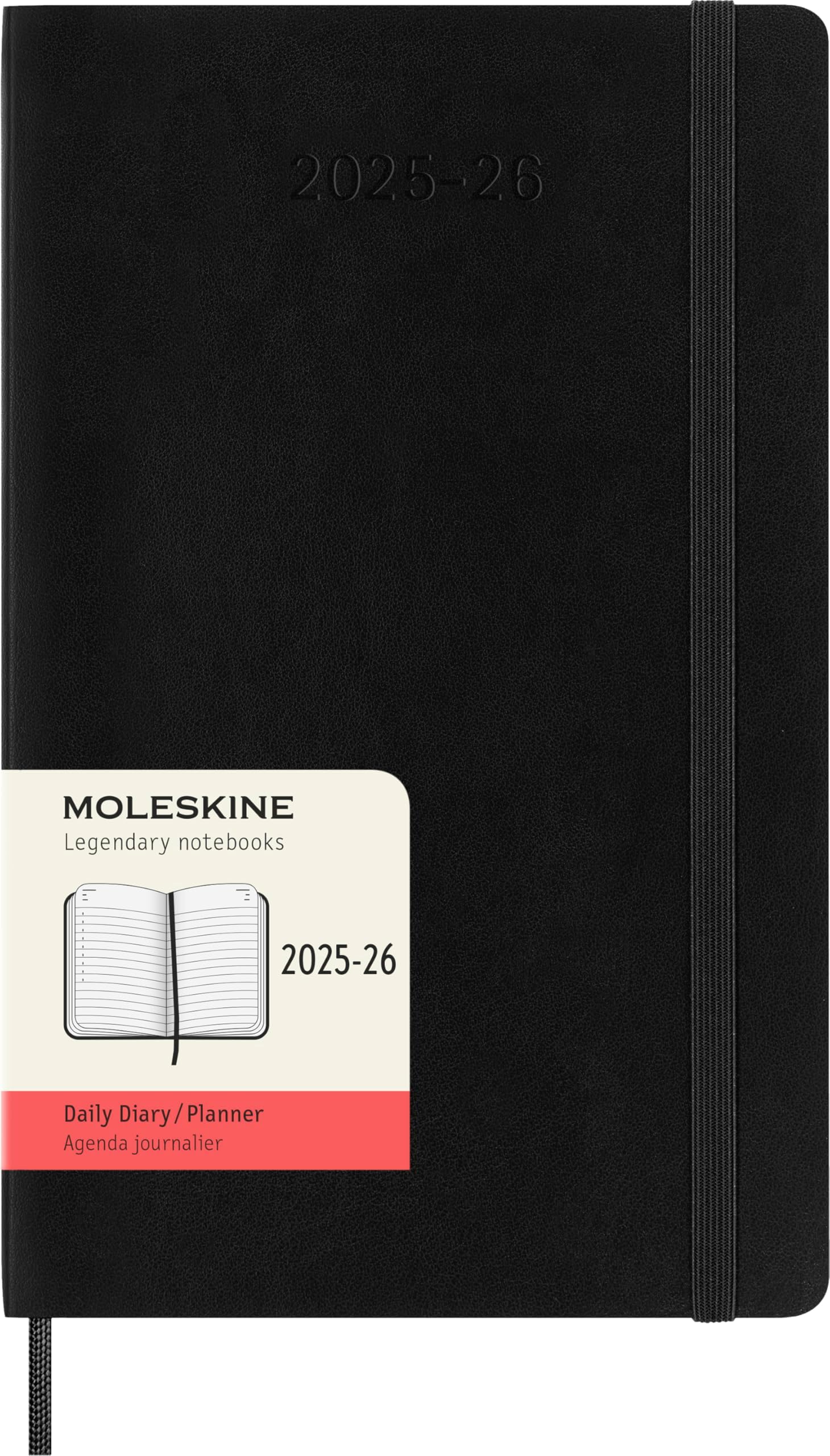 Moleskine Daily Planner 2025-2026, 18-Month Daily Diary with Soft Cover ...