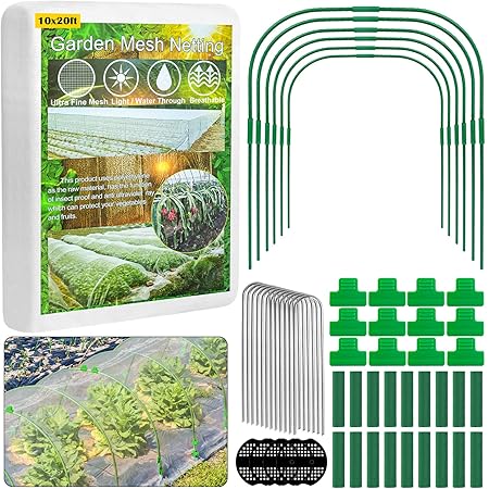 Amazon.com : 2 Pack 10 ft x 15ft Garden Insect Screen - Insect Barrier ...