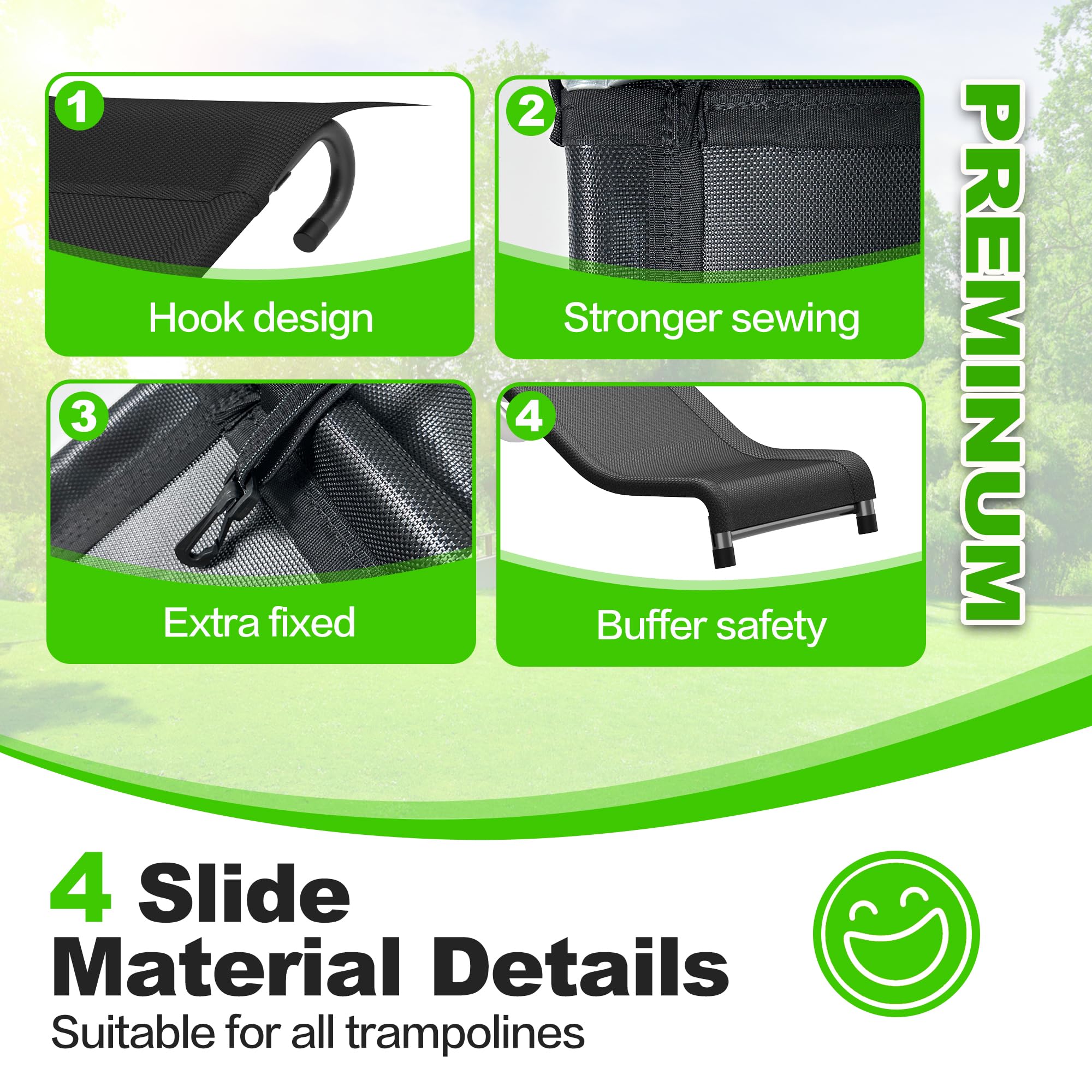 Snapklik.com : Deomod Trampoline Slide, 10FT 12FT 14FT 15FT 16FT ...