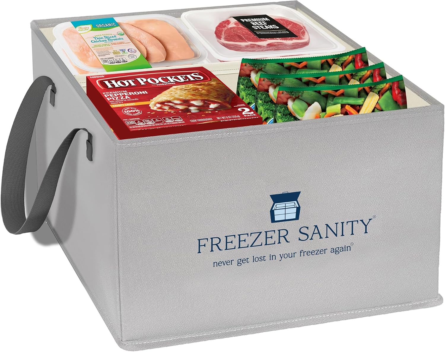 FREEZER SANITY The Original Chest Freezer Organizer Bins, Stackable ...