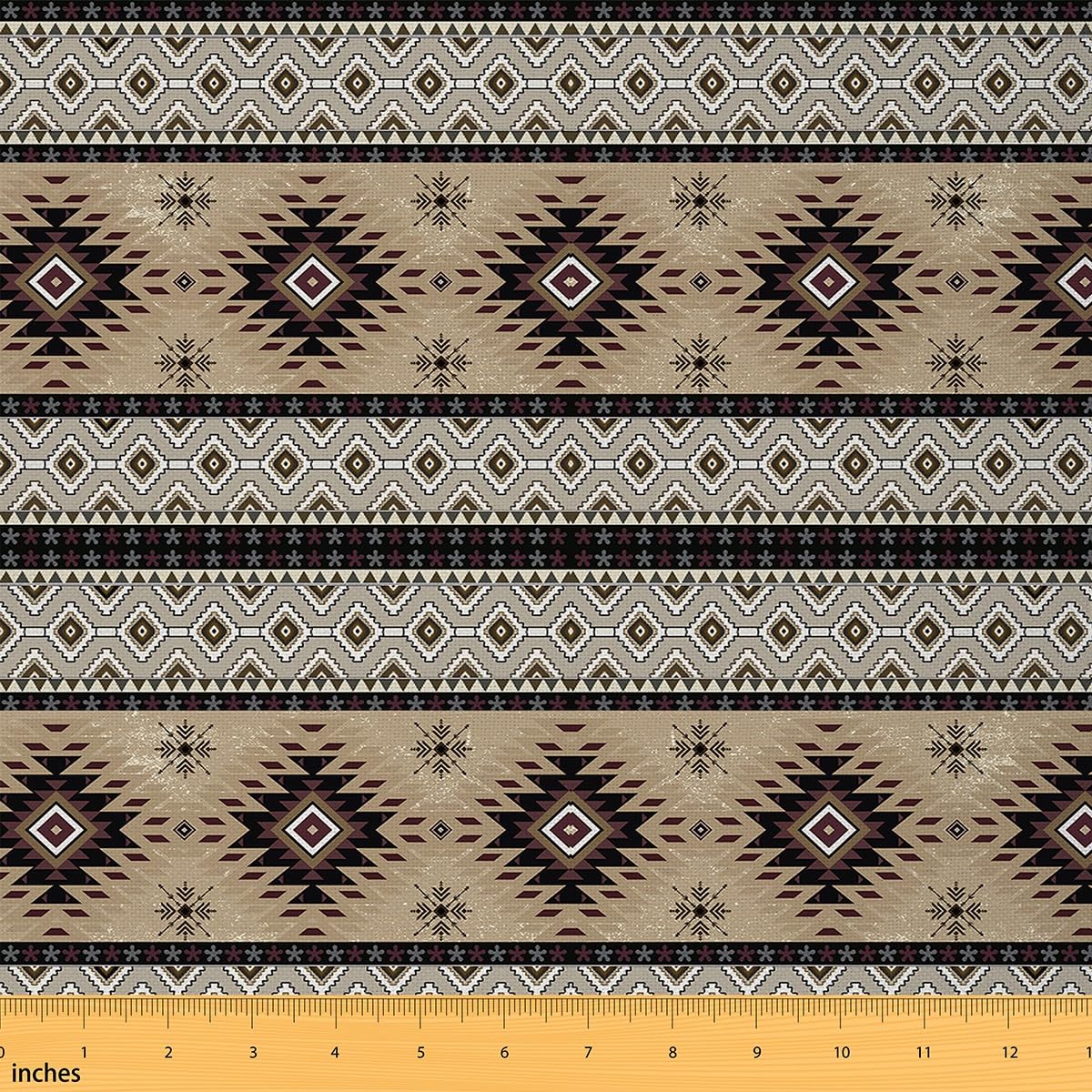 Amazon.com: Boho Western Fabric by The Yard 1 Yard Brown Aztec ...