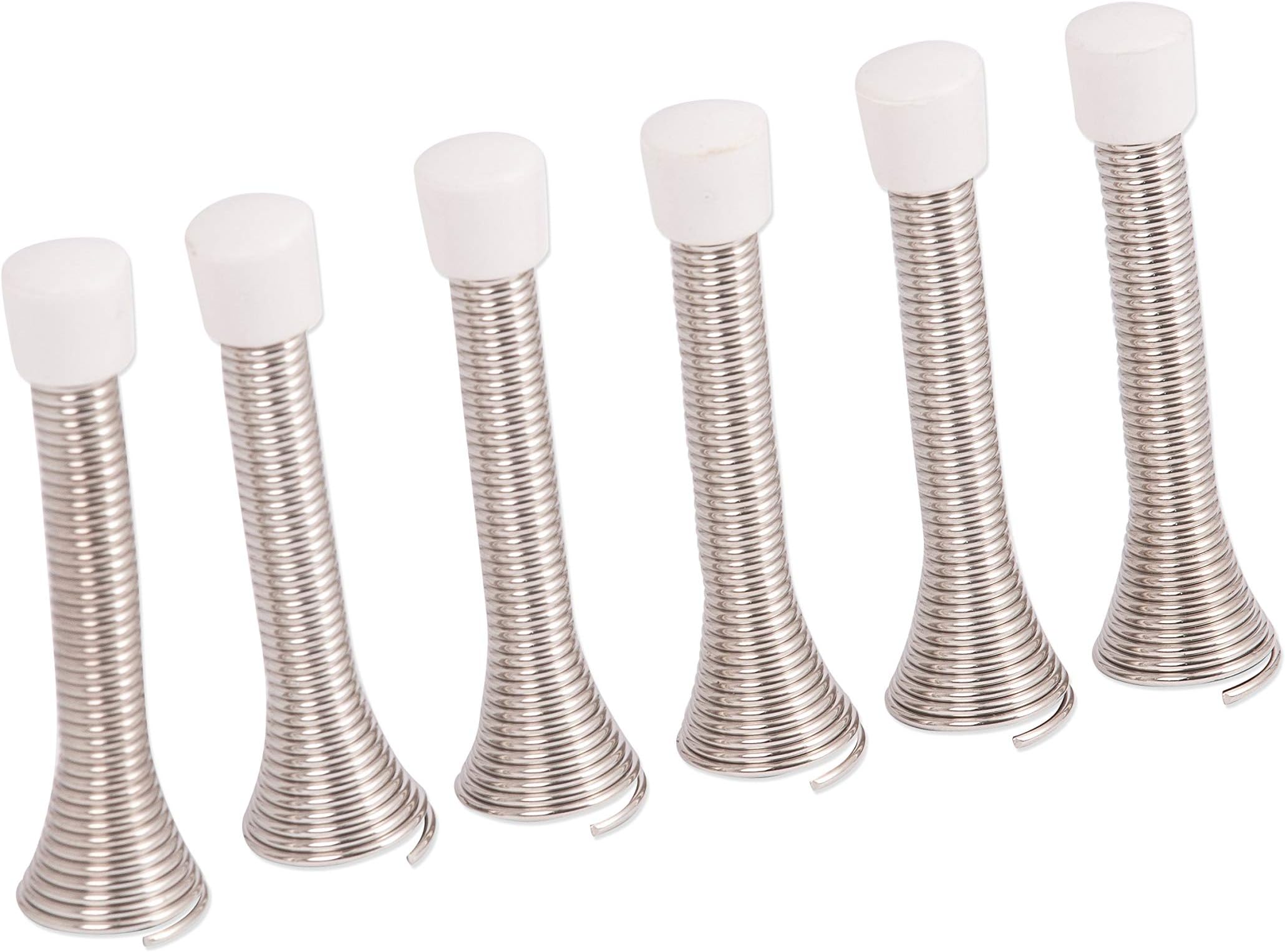 5 x Chrome Silver Spring Door Stop Stops Stopper Doorstop Inc Fixings ...