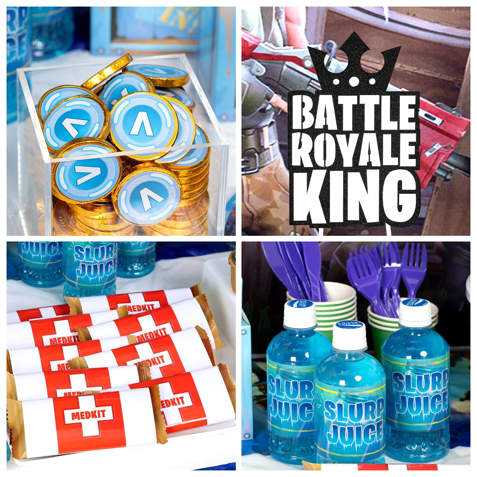 DMIGHT Mega Birthday Party Decorations,Video Game Party Supplies,220pcs ...