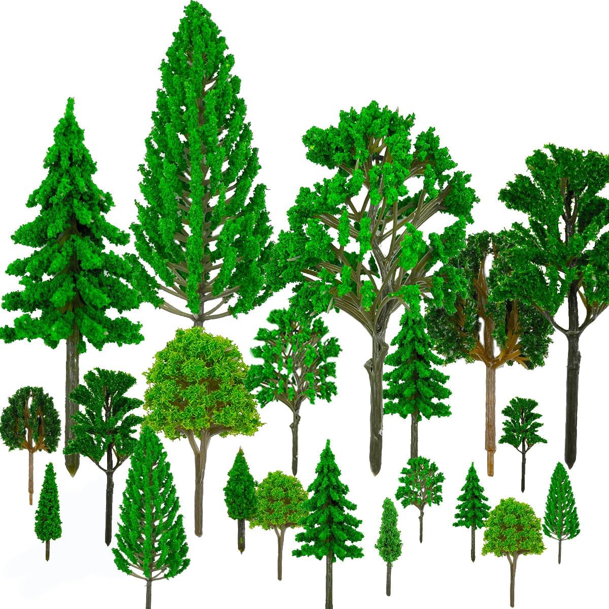 Amazon.com: Suartus Miniature Trees,40pcs Model Train Scenery Fake Tree ...