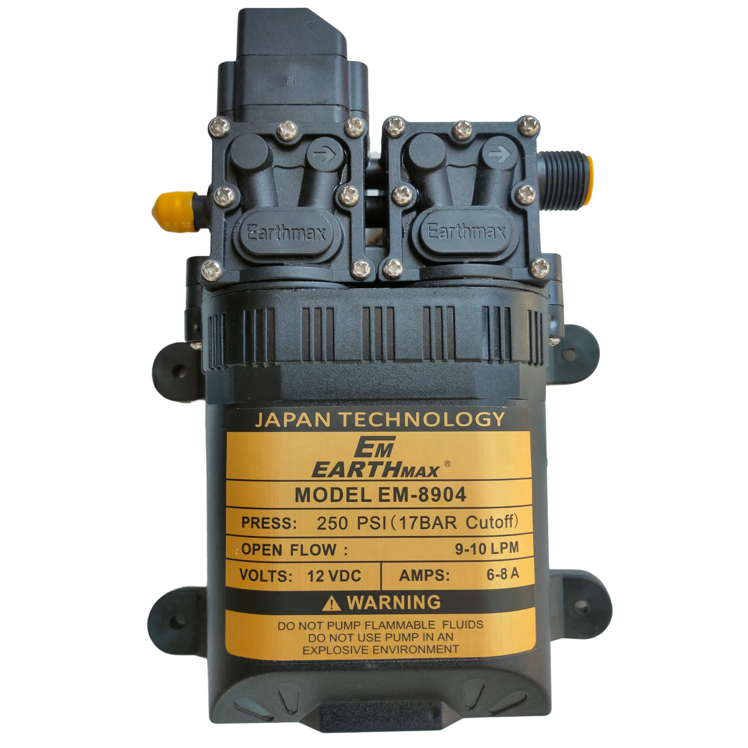 Buy 250 PSI Double Core Electric Motor Pump 17 BAR - 8 Amps - 12 Volts ...