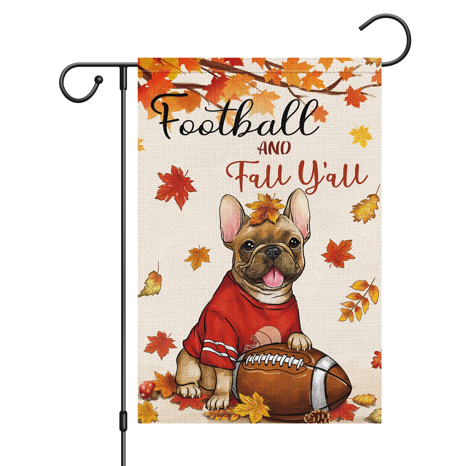 Amazon.com : Heyfibro Fall Dog Garden Flag Football and Fall Y’all ...