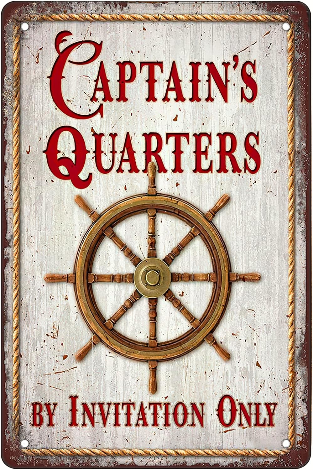 Amazon.com: Retro Funny Metal Sign Sheet Signs Tin Sign,Captain's ...