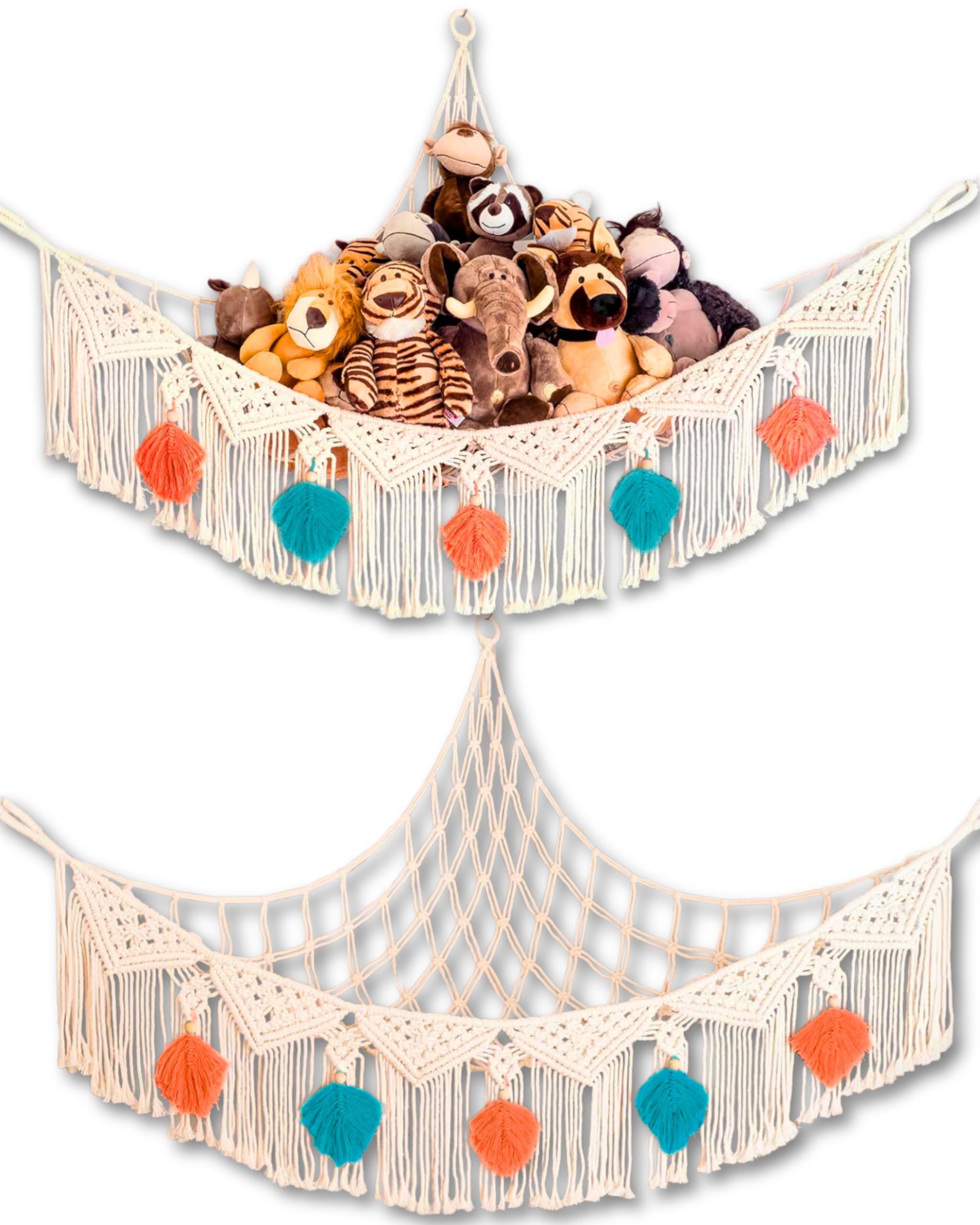 Amazon.com: Hanging Net for Stuffed Animals - Stuffy Hammock, Toy ...