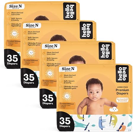 Amazon.com: Hello Bello Premium Baby Diapers Size Newborn I 128 Count ...