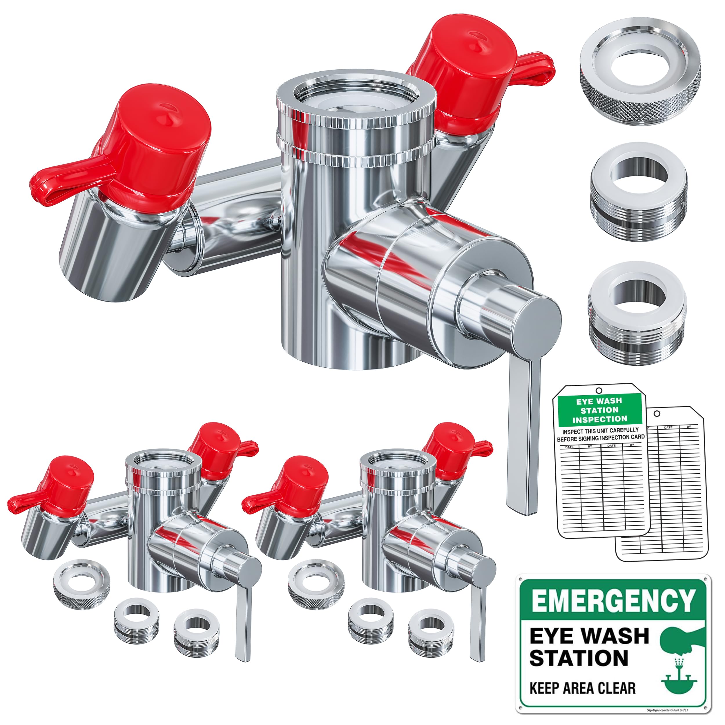 Snapklik.com : TidyFriend Eye Wash Kit-3 Pack Faucet Mounted Emergency ...