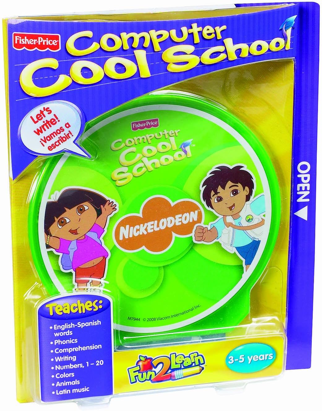Fisher-Price Fun-2-Learn Computer Cool School Dora and Diego Software ...