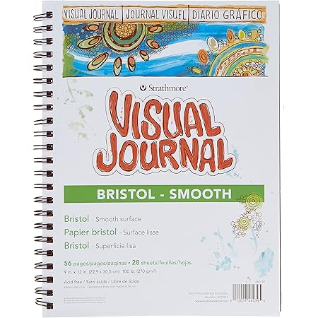 Amazon.com: Strathmore 300 Series Visual Bristol Journal, 9"x12" Smooth ...