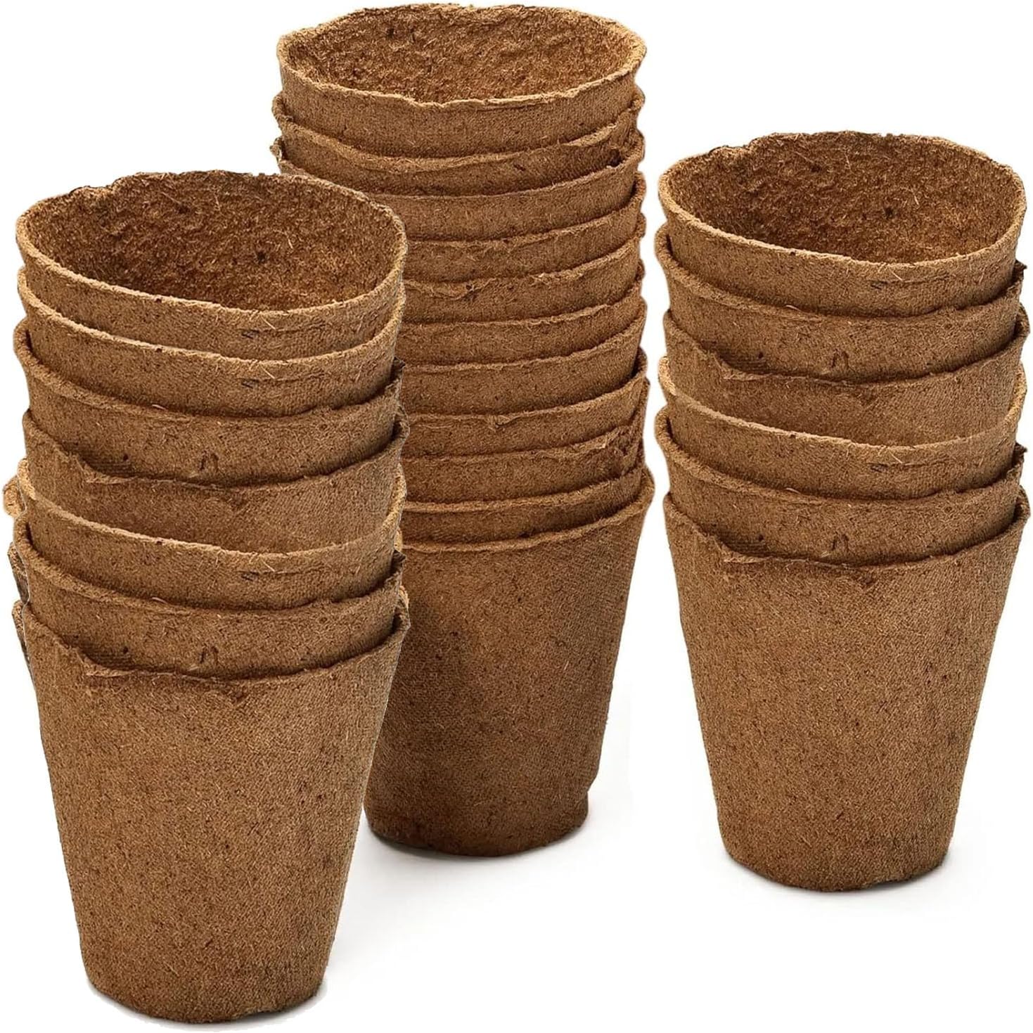 Gardman 08311 6 cm Square Fibre Pots, Multi-Colour, 6 x 6 x 26 cm ...