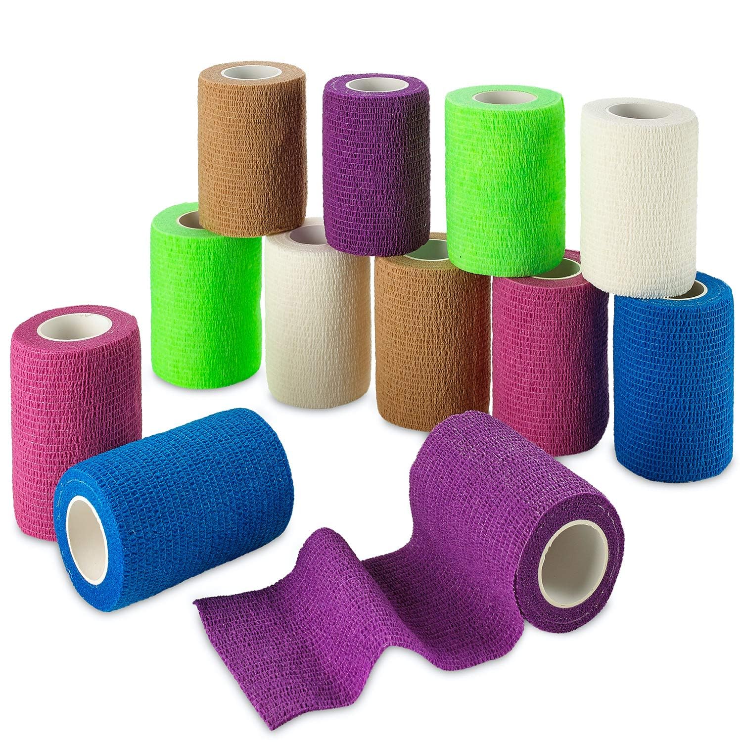 Snapklik.com : Self Adherent Wrap - Bulk Pack Of 12, Athletic Tape ...