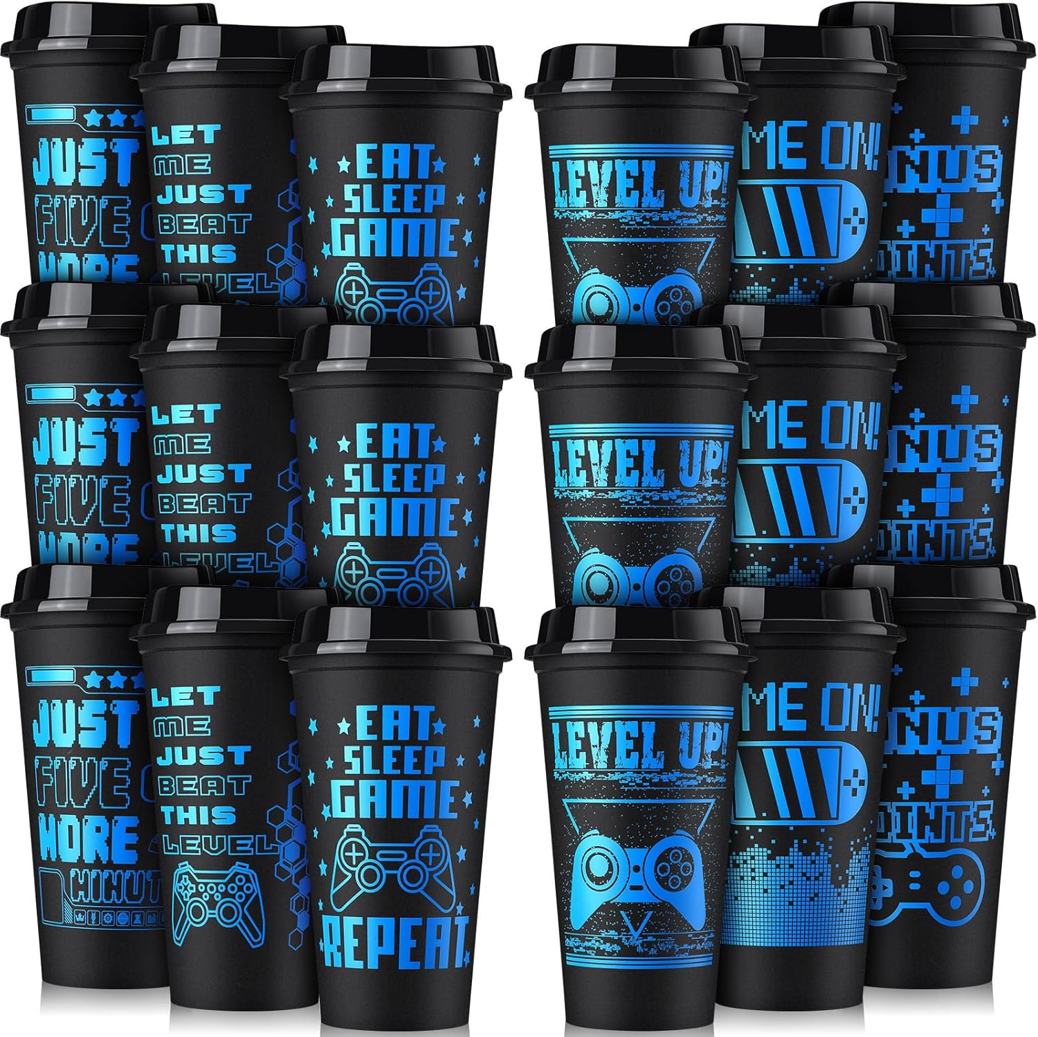 Amazon.com | RimCereal 24 Pcs Gaming Party Favor Video Game Plastic Cup ...