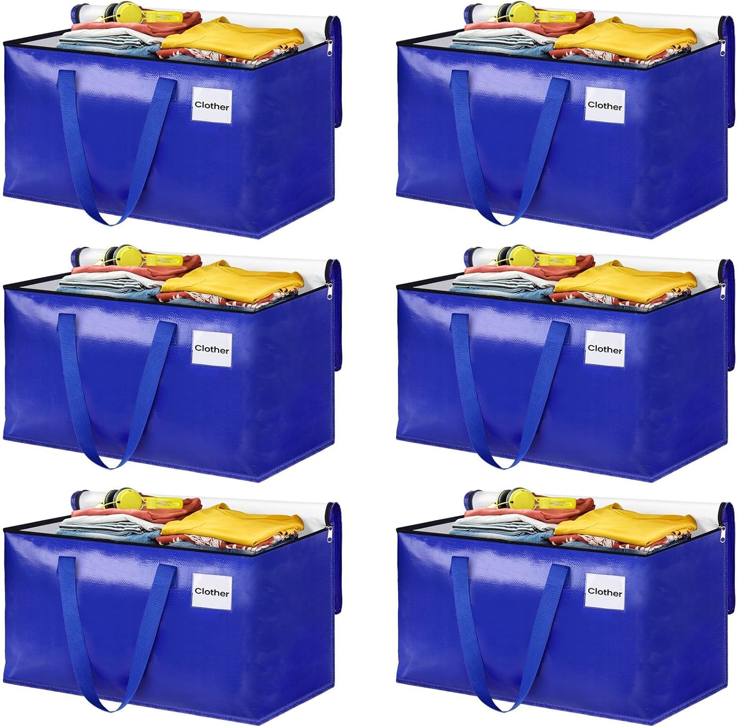 Raddile Moving Boxes Large Strong Storage Bags with Zips, 91L Heavy ...