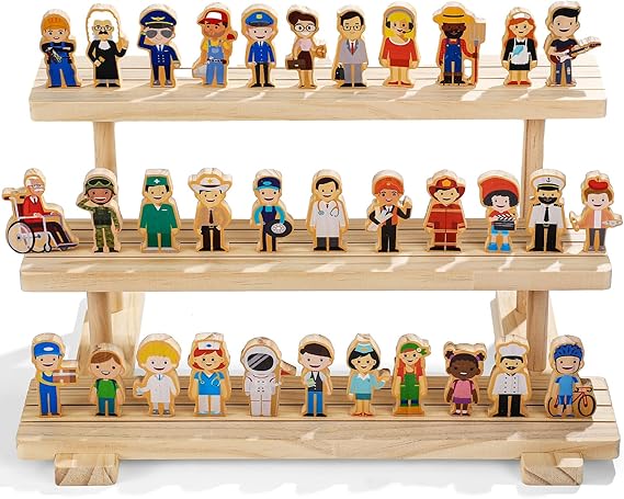 Amazon.com: Kathfly 36 Pcs Wooden Community Helpers Community Wooden ...