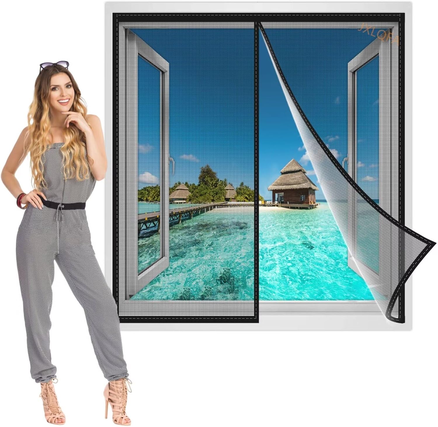 Magnetic Window Screen Mesh 250x155 cm, Curtains OutWindow Internals ...