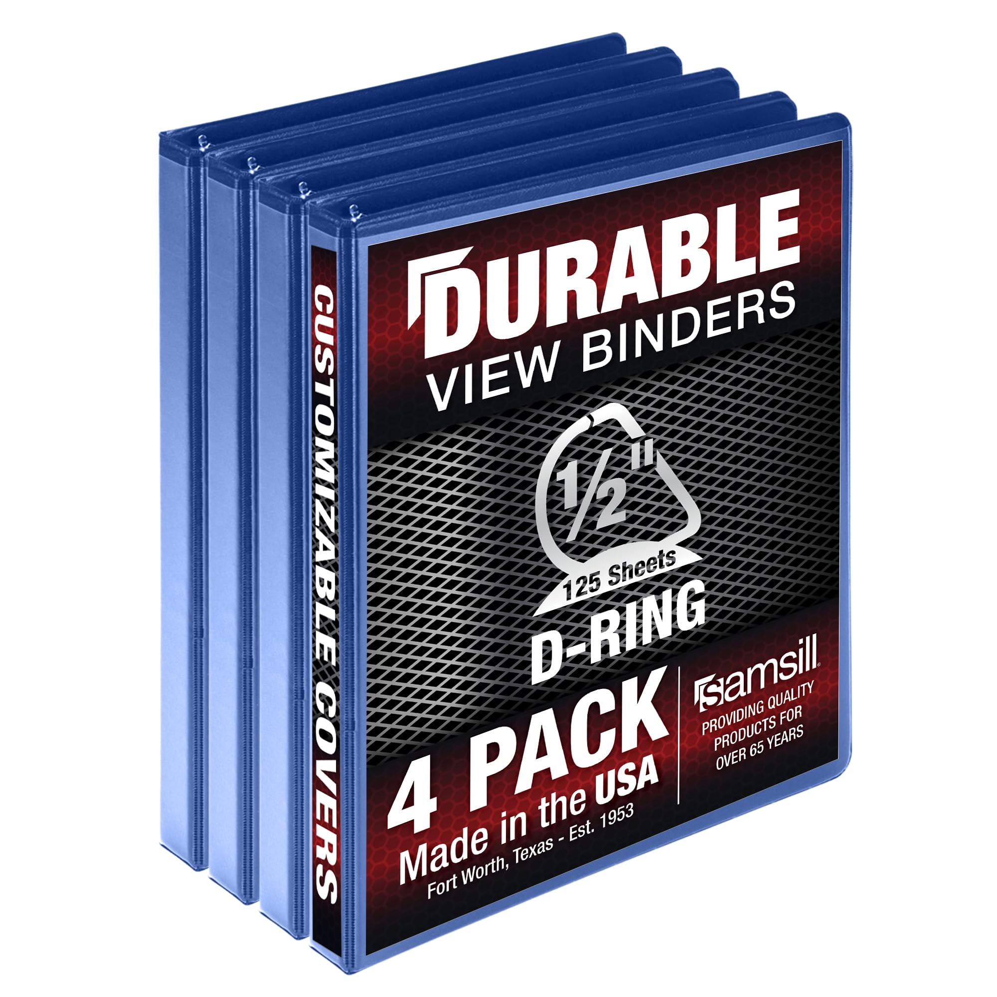 Snapklik.com : Durable 0.5 Inch Binder, Made In USA, D Ring Binder, FSC ...