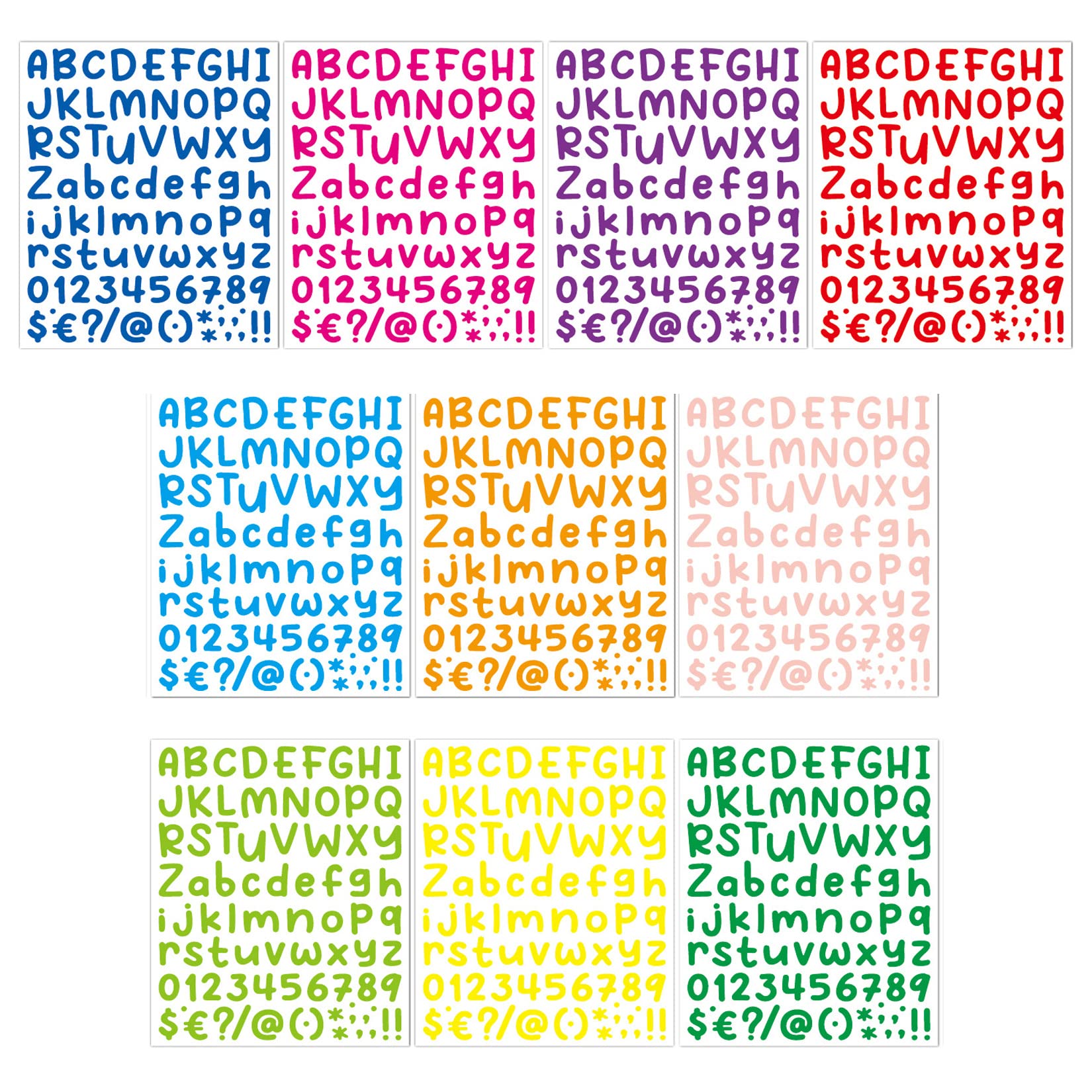Puffy Stickers 800-Piece Vinyl Alphabet Stickers - 1 Inch Letters ...