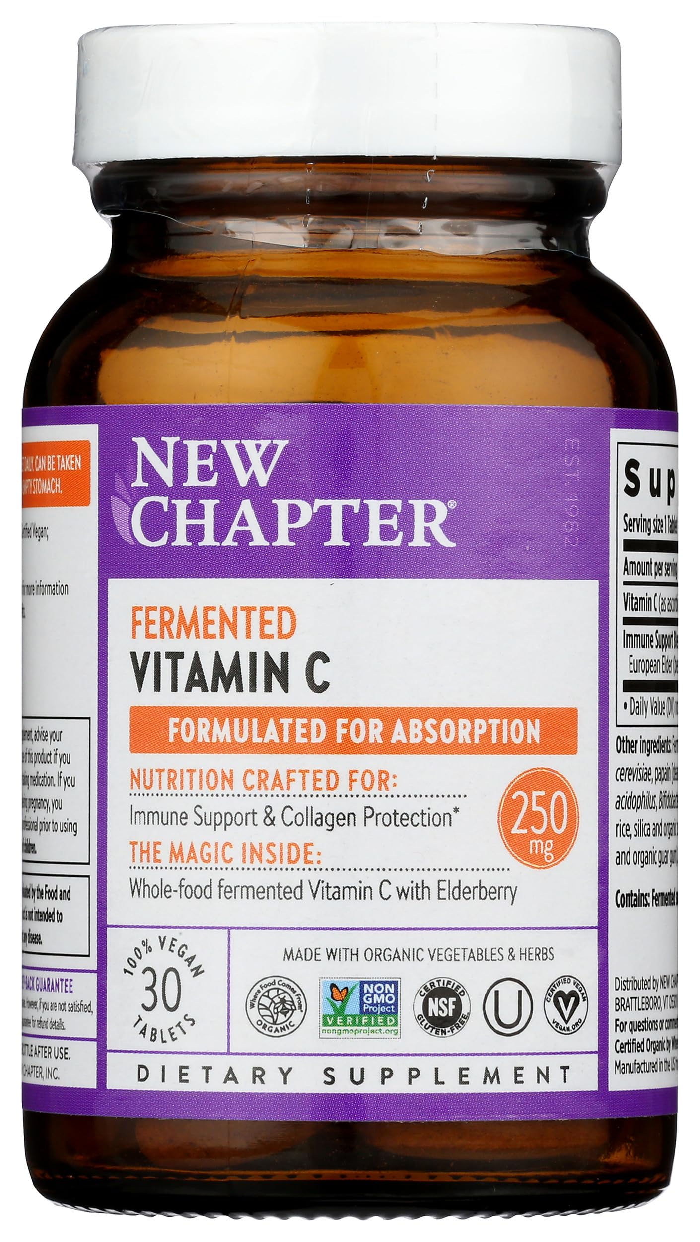 Amazon.com: New Chapter Fermented Vitamin c, 30 Count : Health & Household