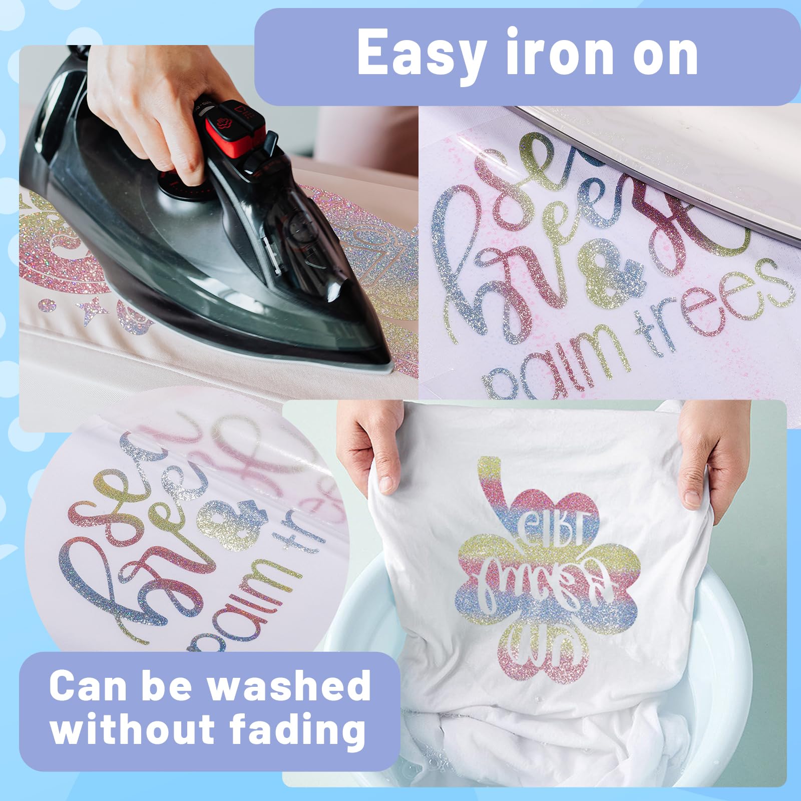 Snapklik.com : Glitter HTV Glitter Heat Transfer Vinyl - 9.8" X 5ft ...