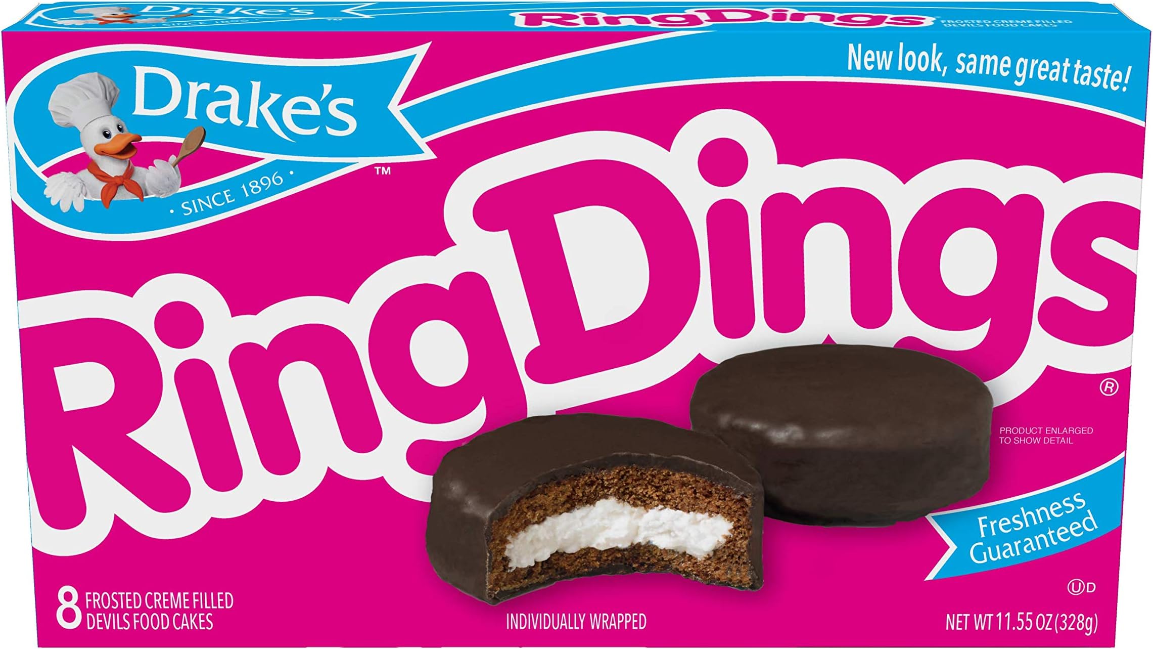 Amazon.com: Drake's Ring Dings Cakes 13.5 oz, 10 Count : Grocery ...